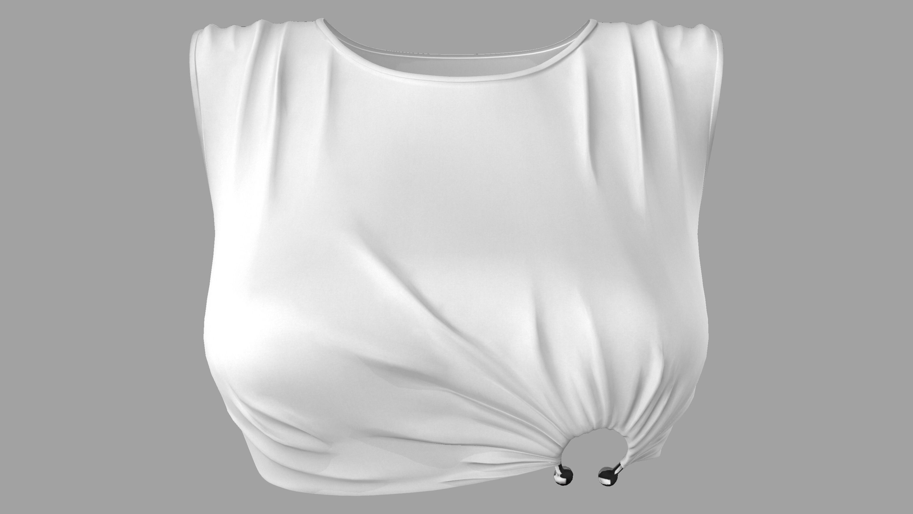 3D model Sleeveless Ring Bottom Crop Top VR / AR / low-poly | CGTrader