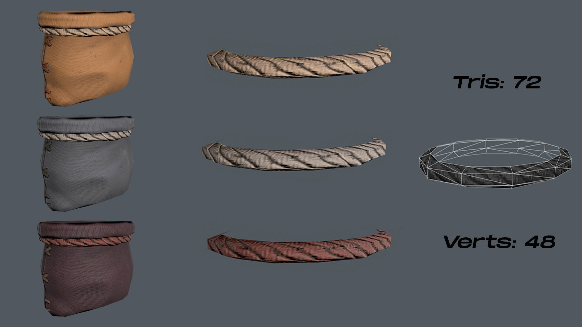 3D model Stylized Sack VR / AR / low-poly | CGTrader