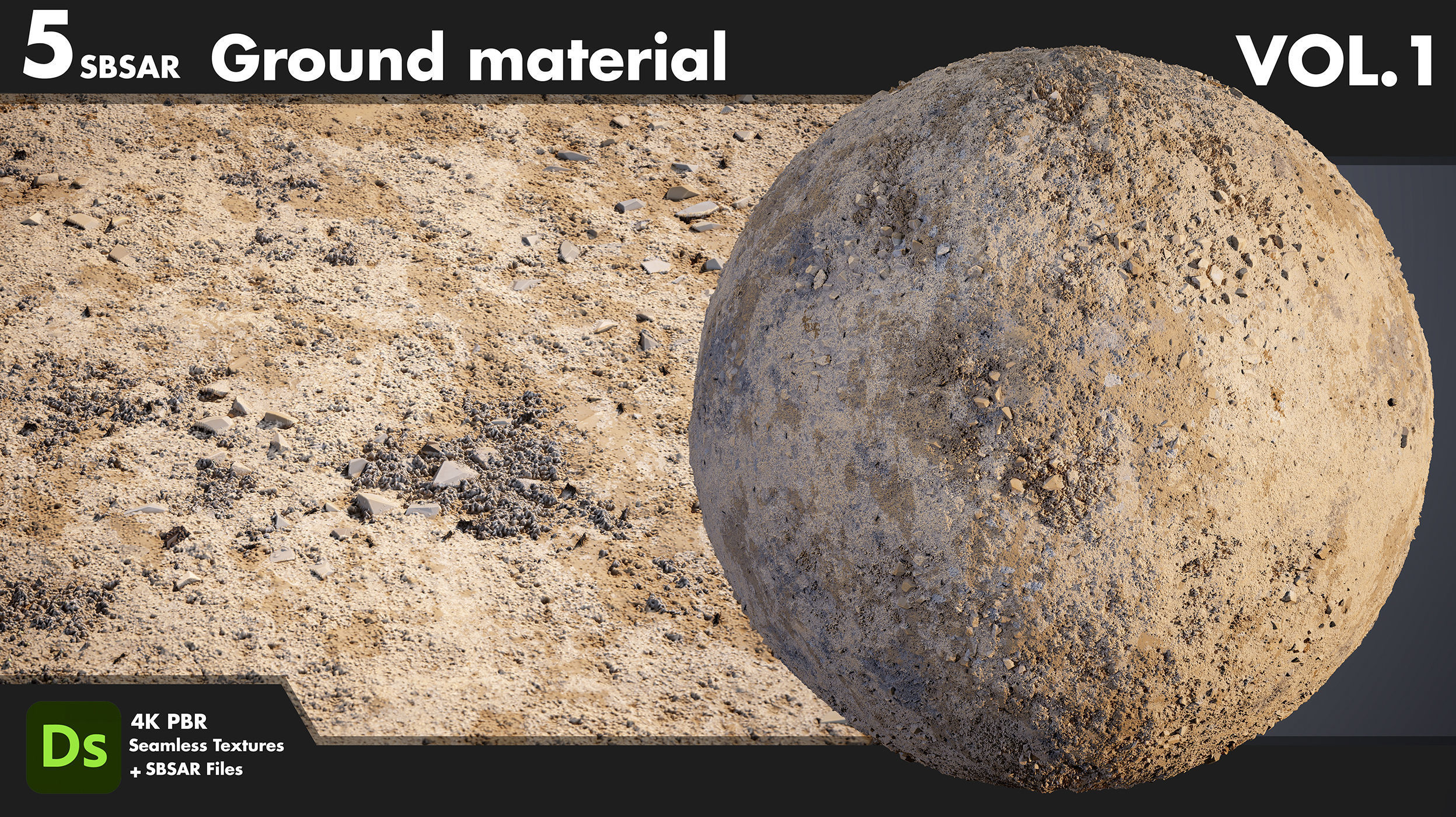 5 sbsar Ground material VOL 1 Texture | CGTrader