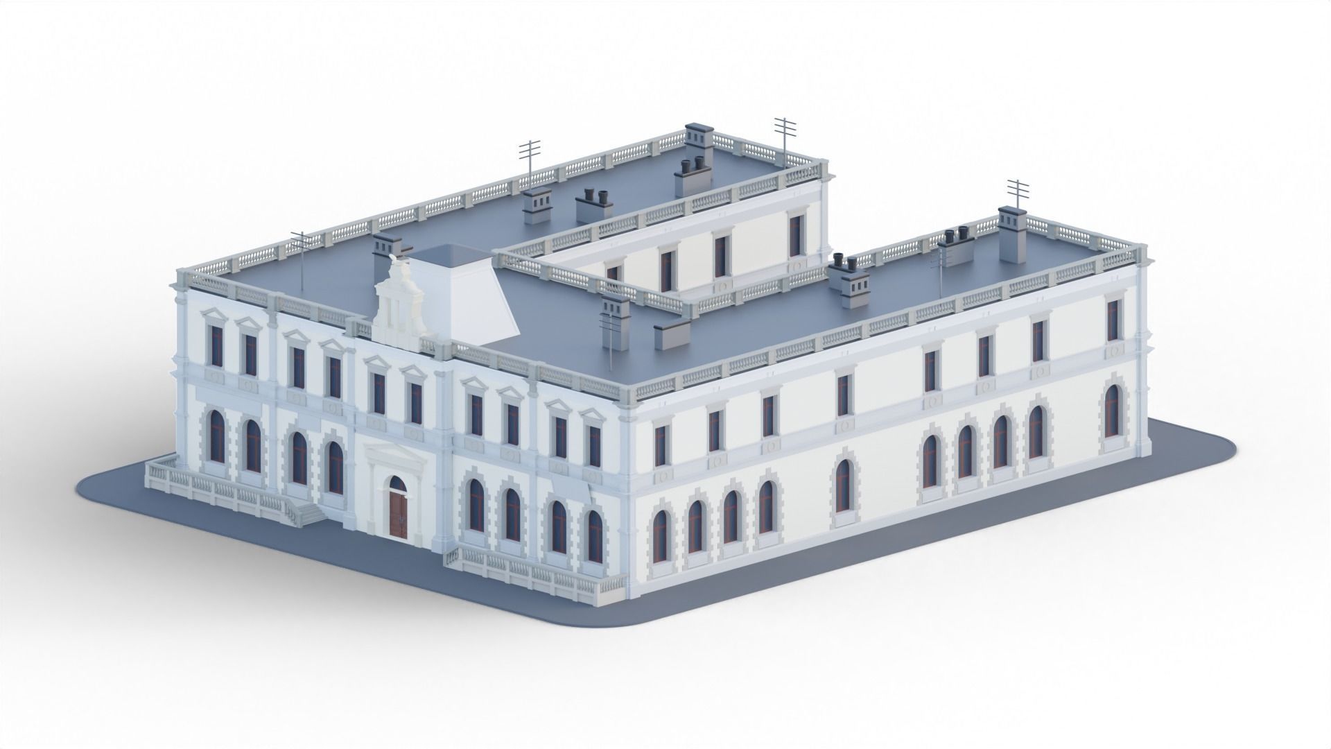 3D model Eastern European Building 010 VR / AR / low-poly | CGTrader