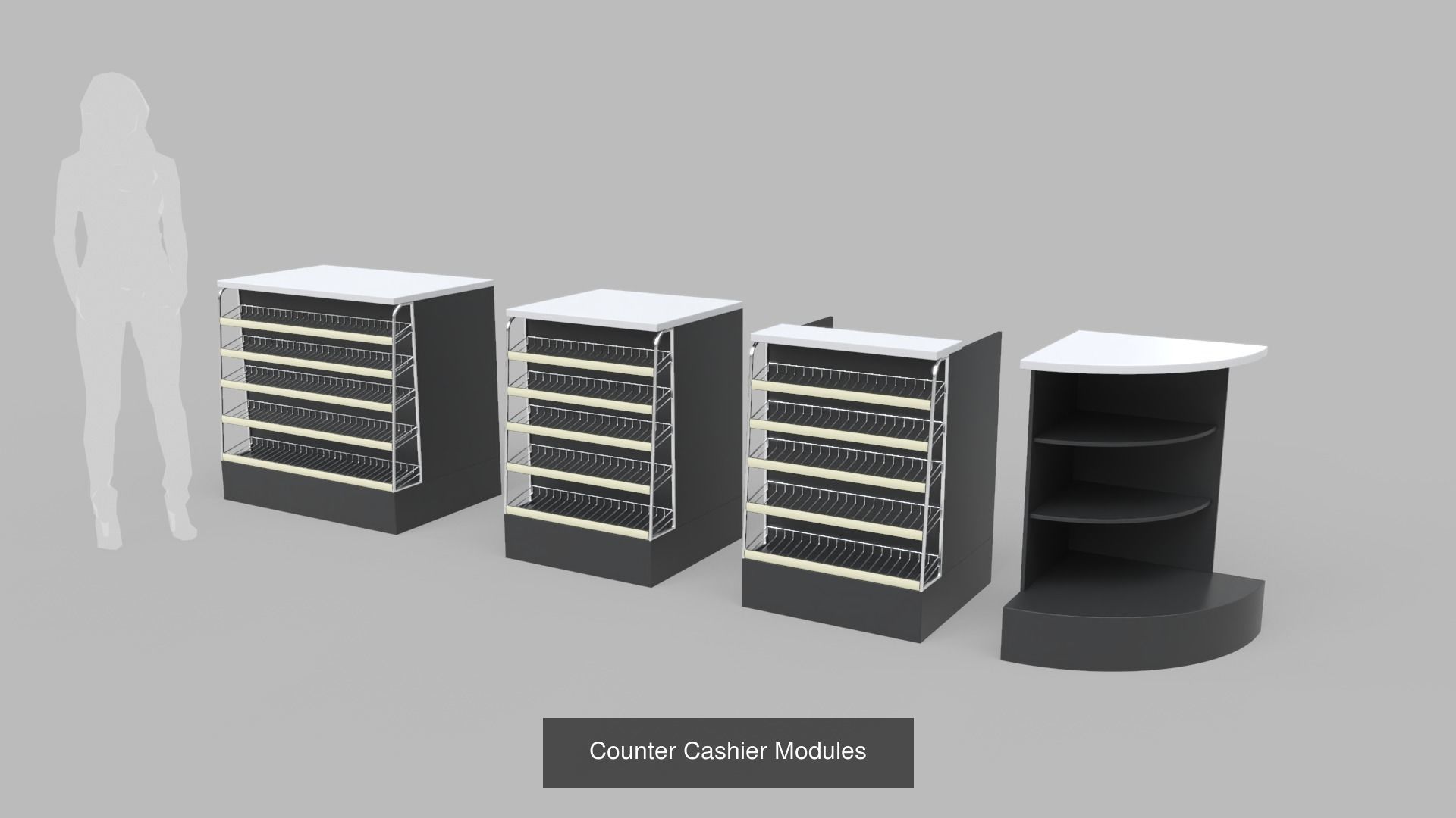 Counter Cashier Modules - Pack 3D Model Collection | CGTrader