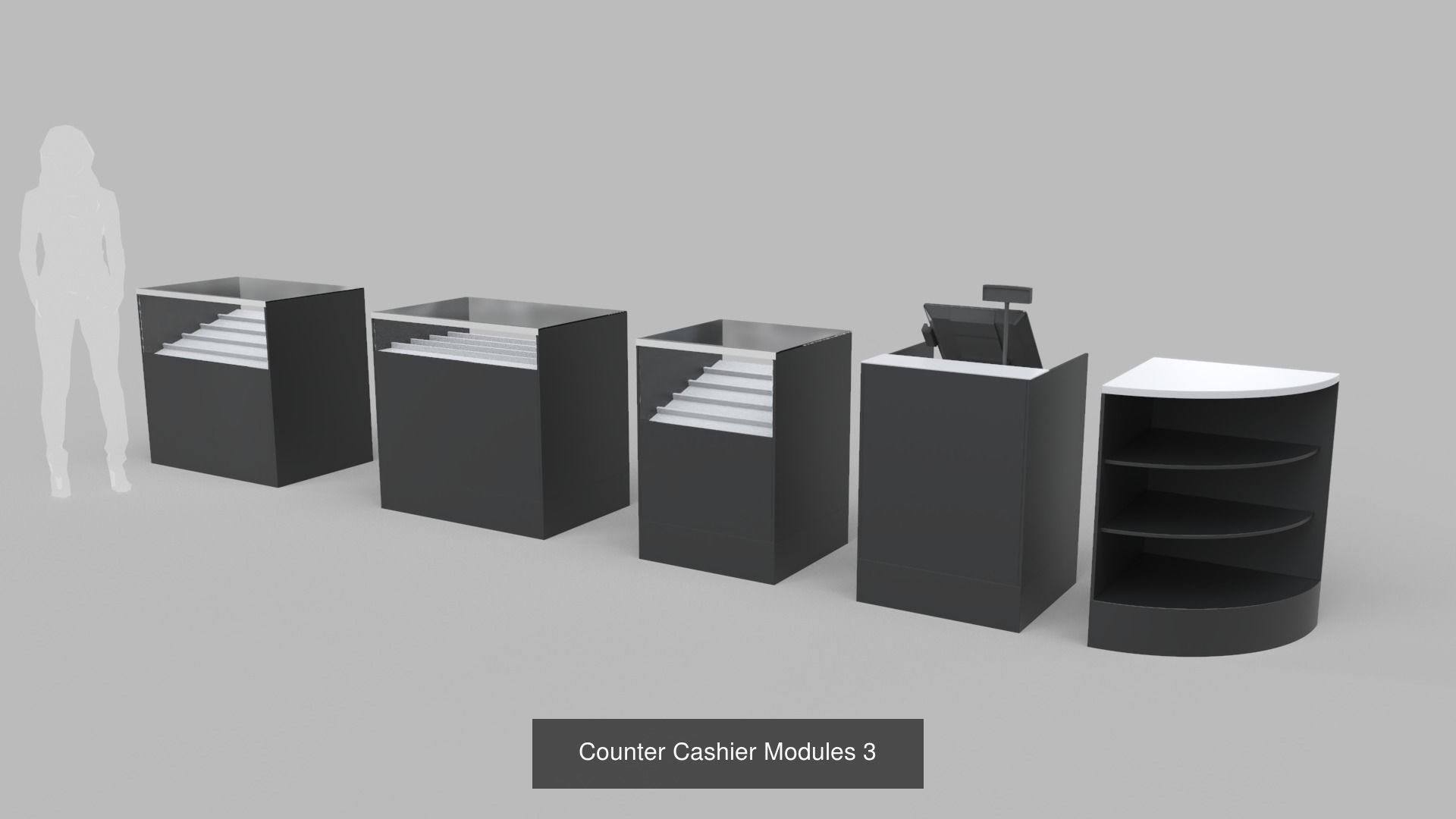 Counter Cashier Modules - Pack 3D Model Collection | CGTrader