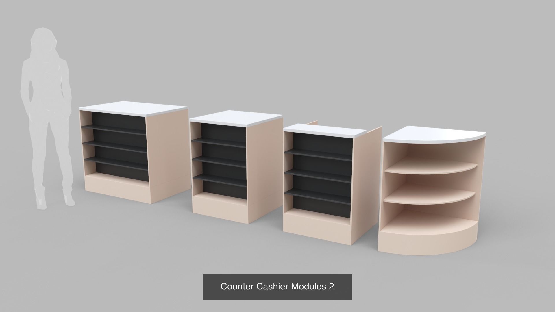 Counter Cashier Modules - Pack 3D Model Collection | CGTrader
