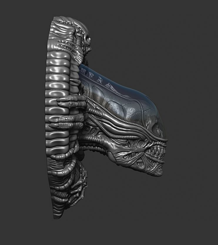 Alien Xenomorph big chap Wall Art Hanger for 3D Print 3D model 3D ...