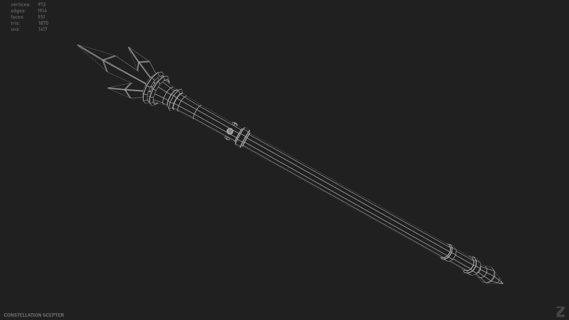 3D model Constellation scepter VR / AR / low-poly | CGTrader