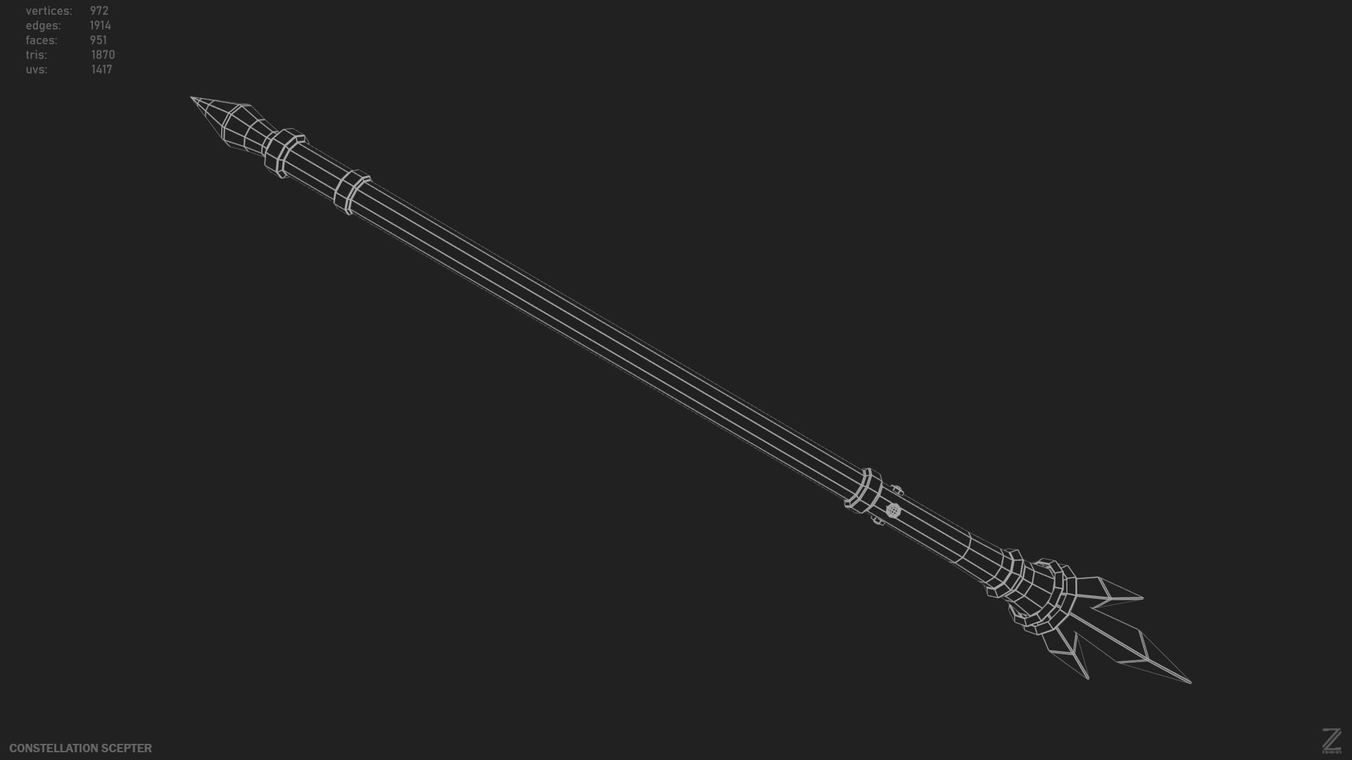 3D model Constellation scepter VR / AR / low-poly | CGTrader