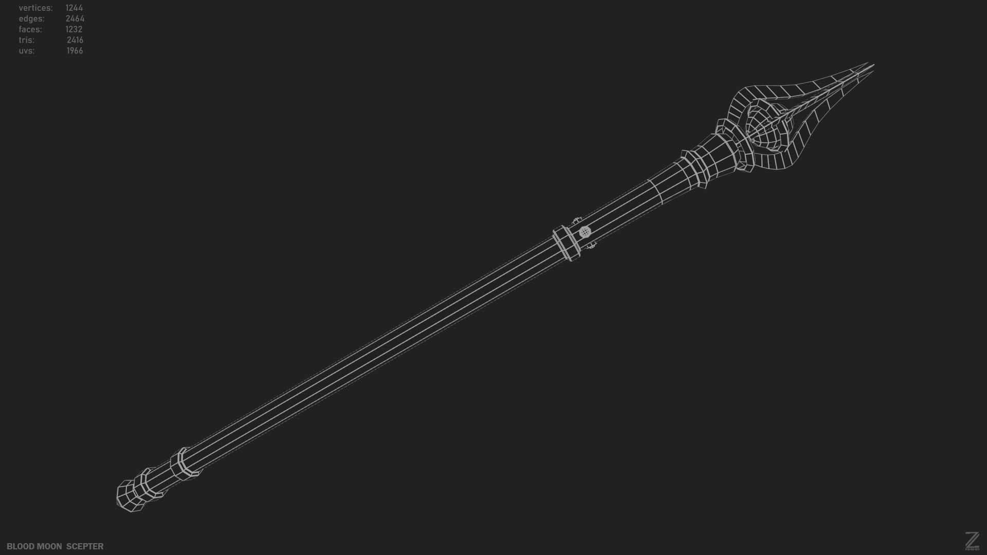 3D model Blood moon scepter VR / AR / low-poly | CGTrader