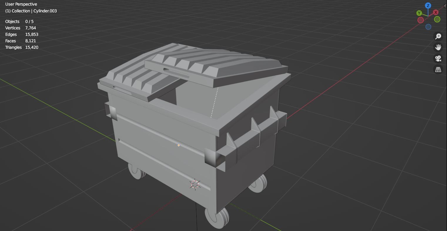 trash can free 3D model | CGTrader