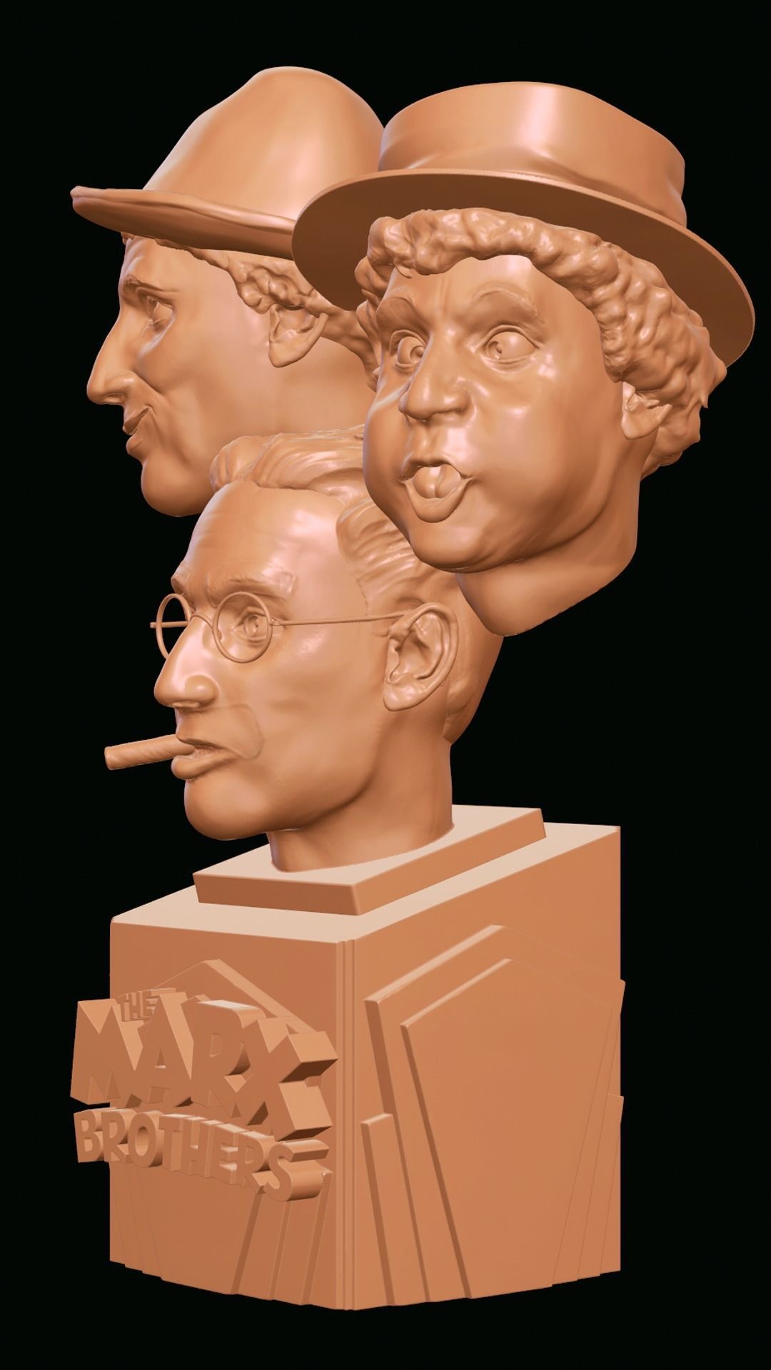 Marx Brothers - 3D sculpture 3D model 3D printable | CGTrader