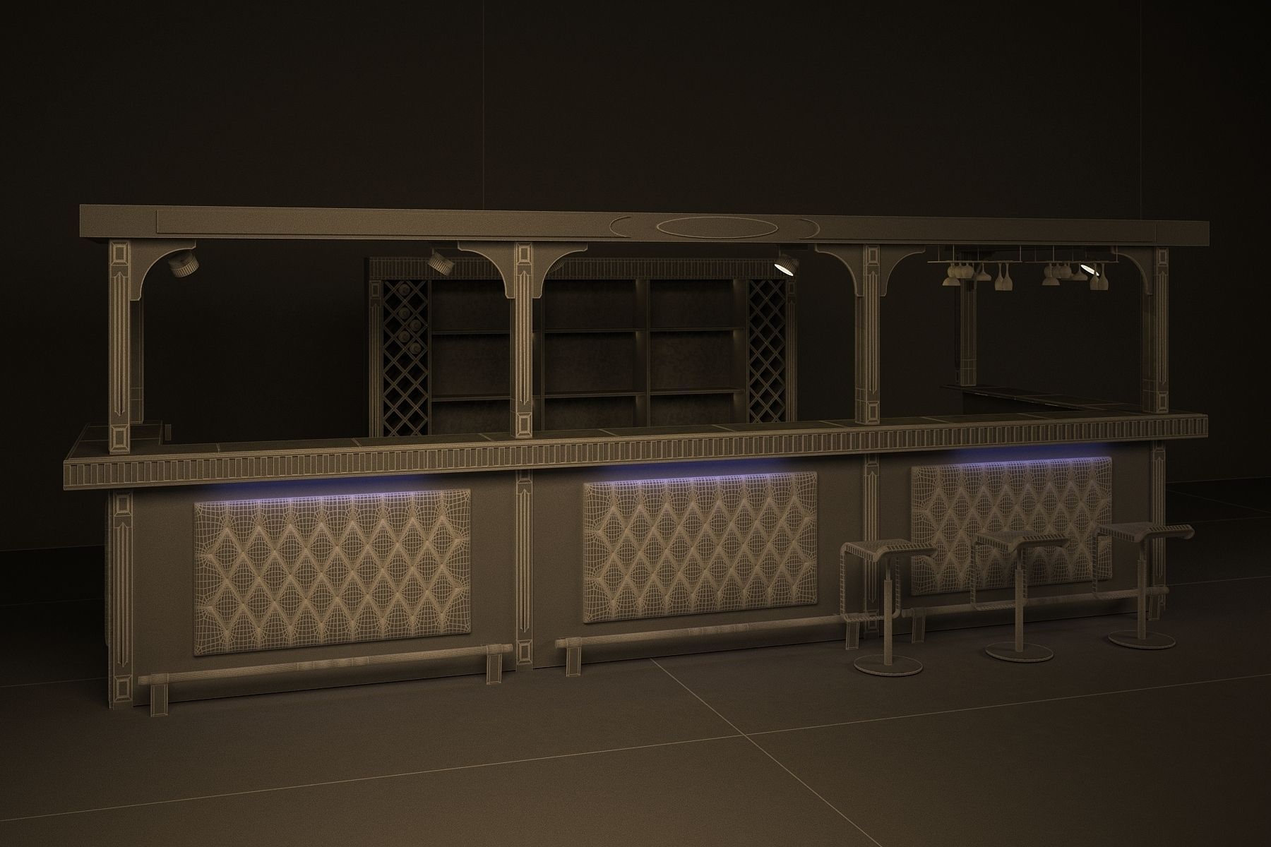 Bar counter 3D model | CGTrader