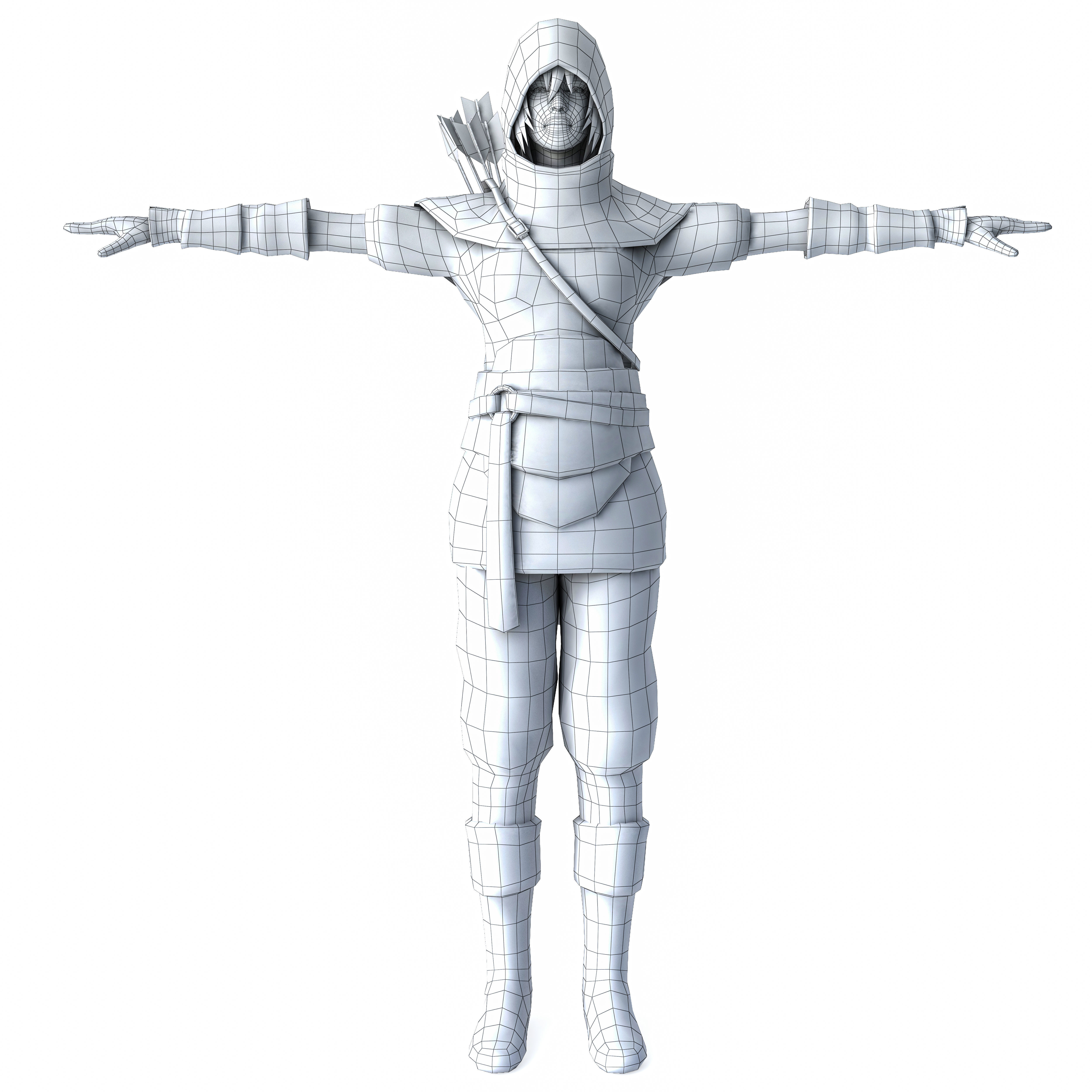 3d Model Warrior Women Vr Ar Low Poly Cgtrader