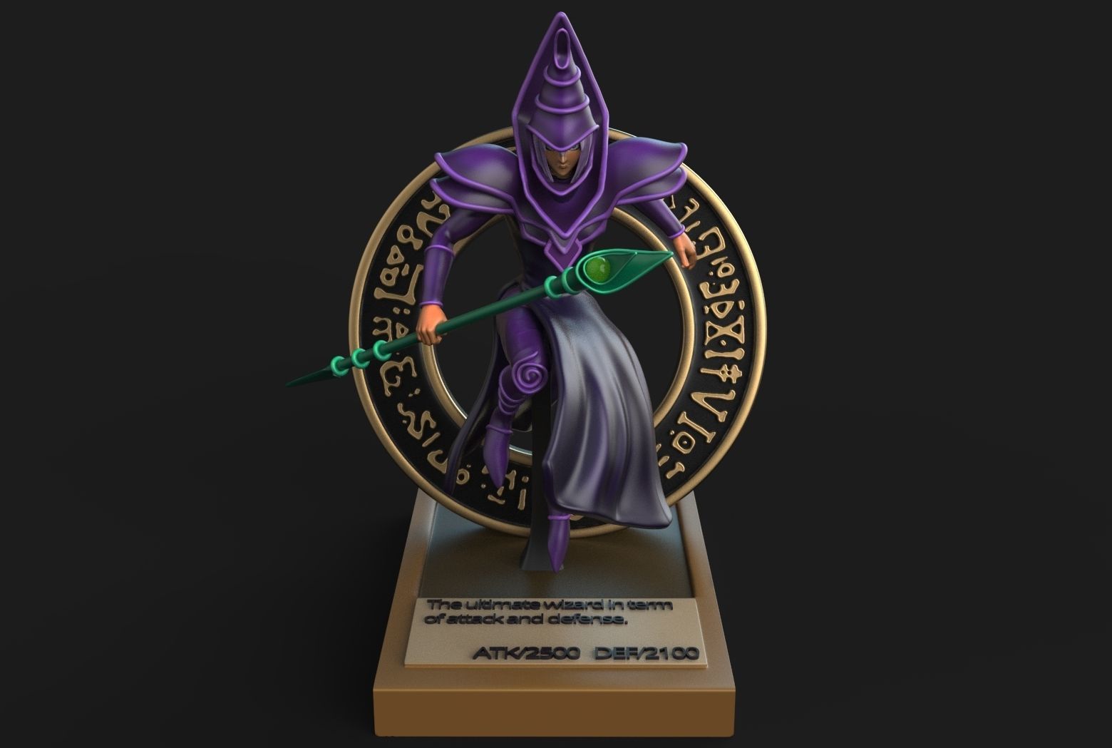 Dark Magician Yugioh 3D Printing model 3D model 3D printable | CGTrader
