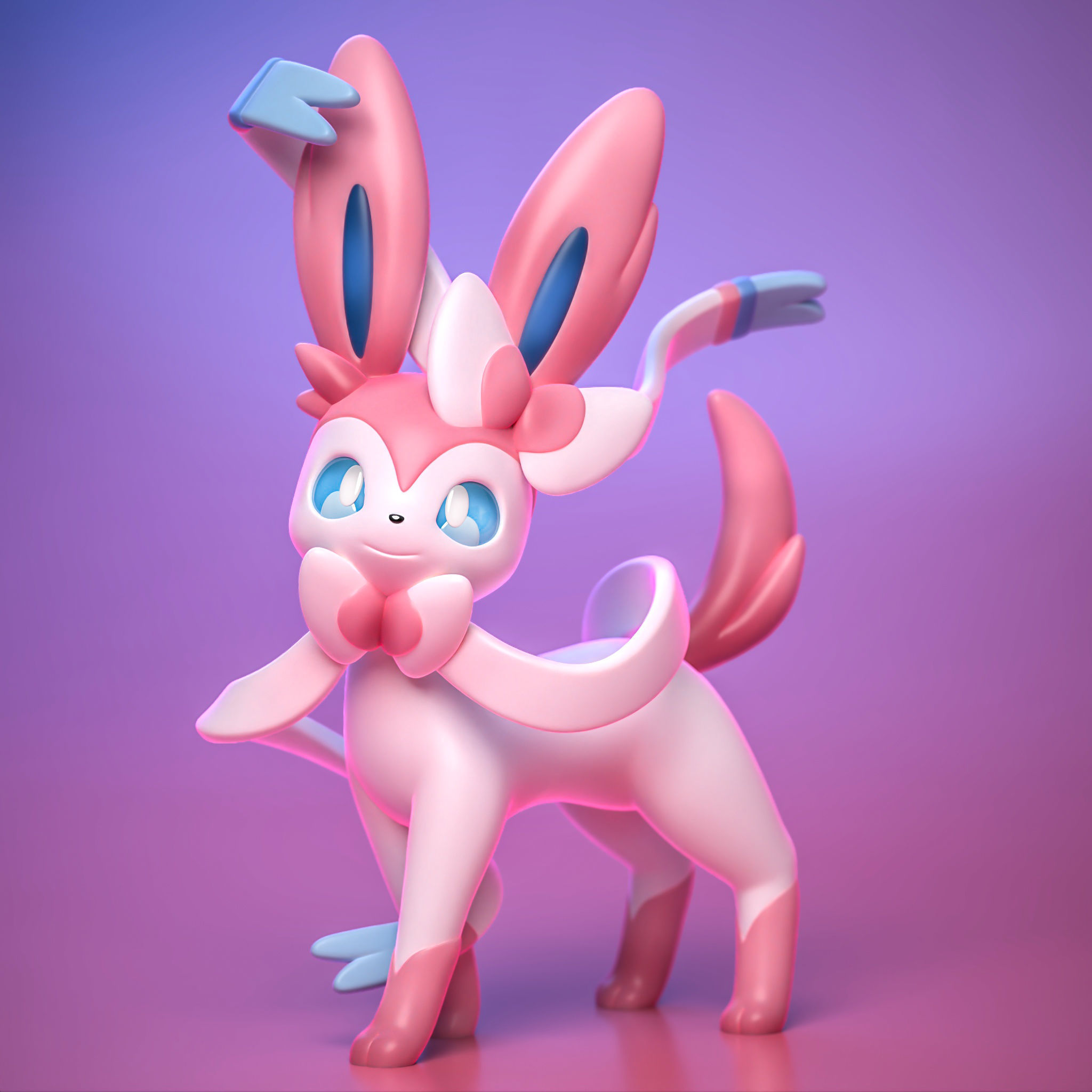 SYLVEON POKEMON 3D model 3D printable | CGTrader