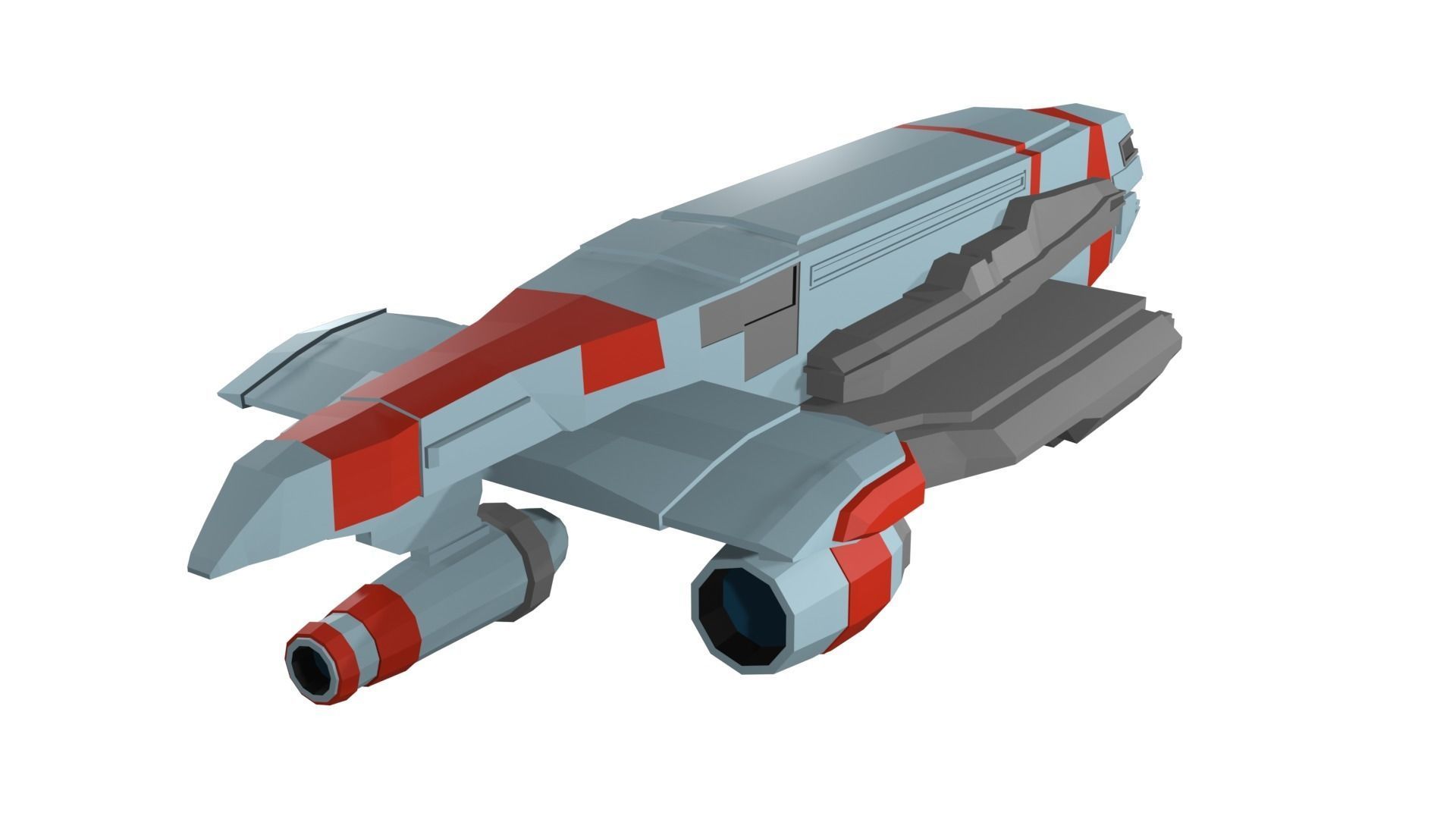 3D model Low-poly spaceship VR / AR / low-poly | CGTrader