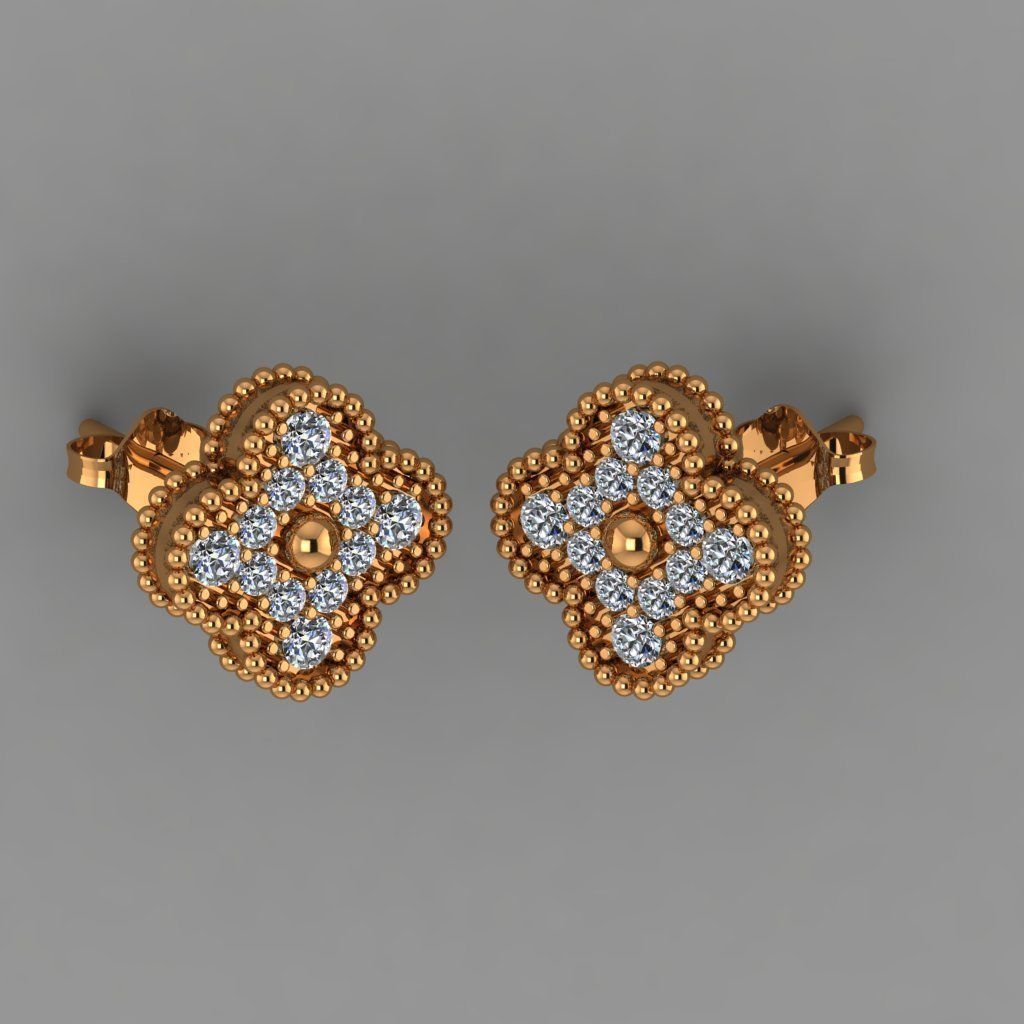 VAN CLEEF EARRING JEWELRY FOR WOMAN 3D model 3D printable | CGTrader