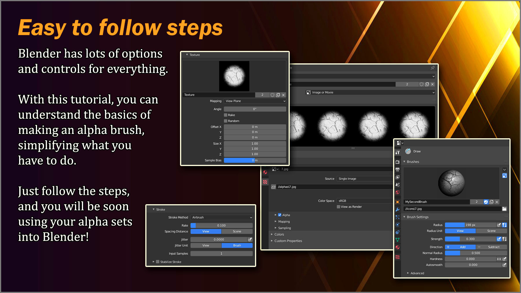 Blender Alpha Brushes Tutorial 3D model | CGTrader