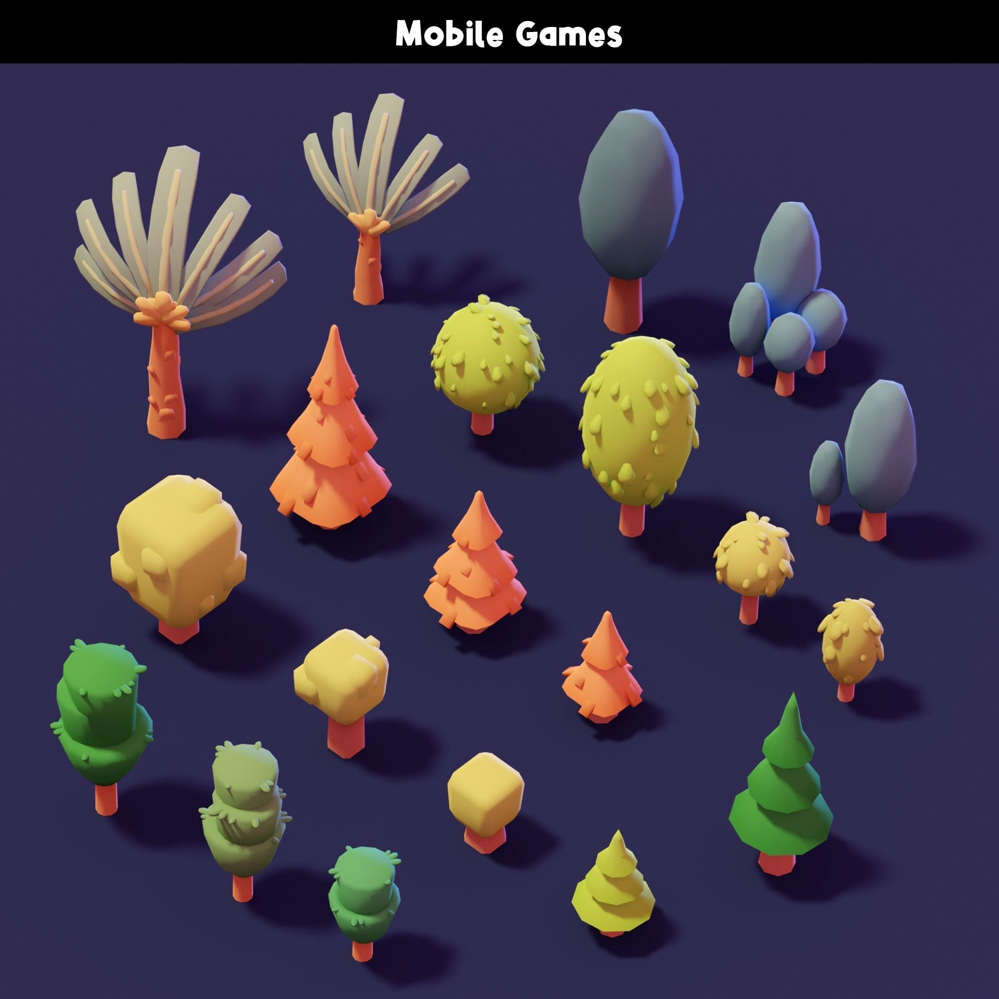 3D model Nature - Tree Pack 02 Stylized 3D Game Assets VR / AR / low ...