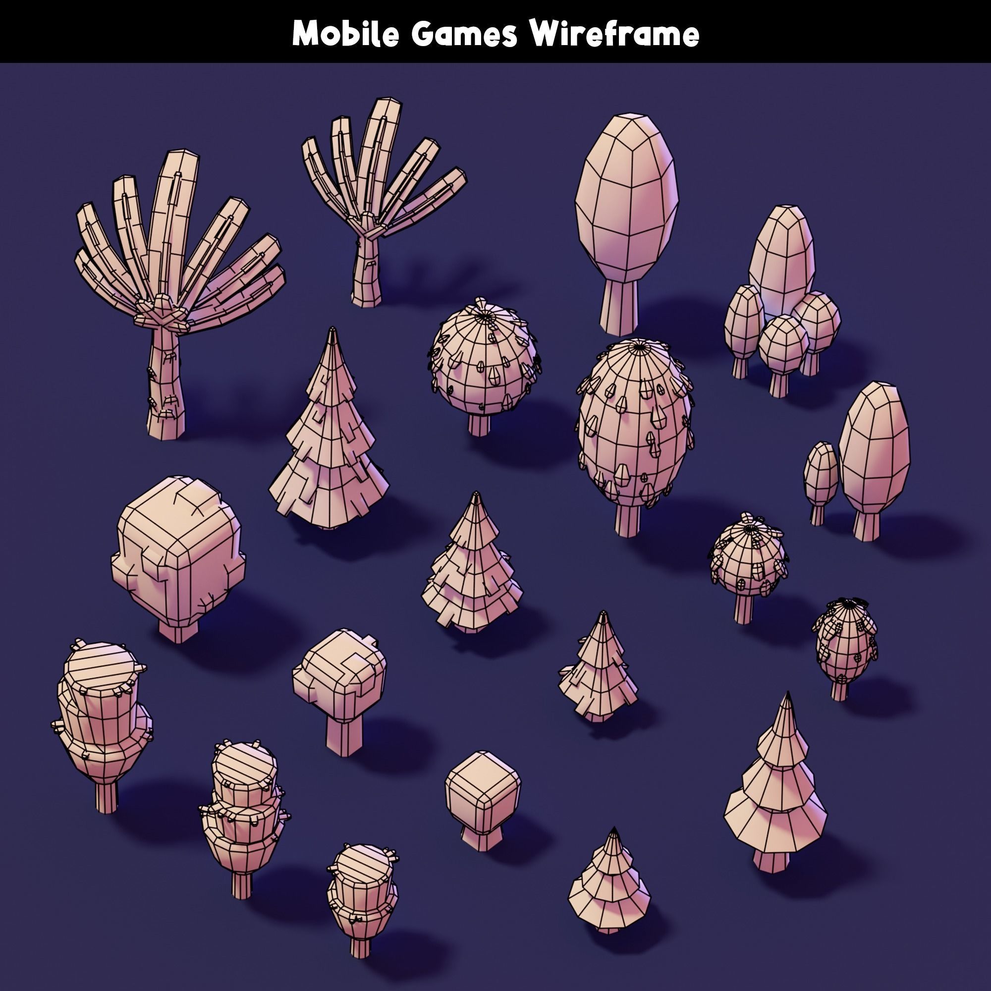 3D model Nature - Tree Pack 02 Stylized 3D Game Assets VR / AR / low ...