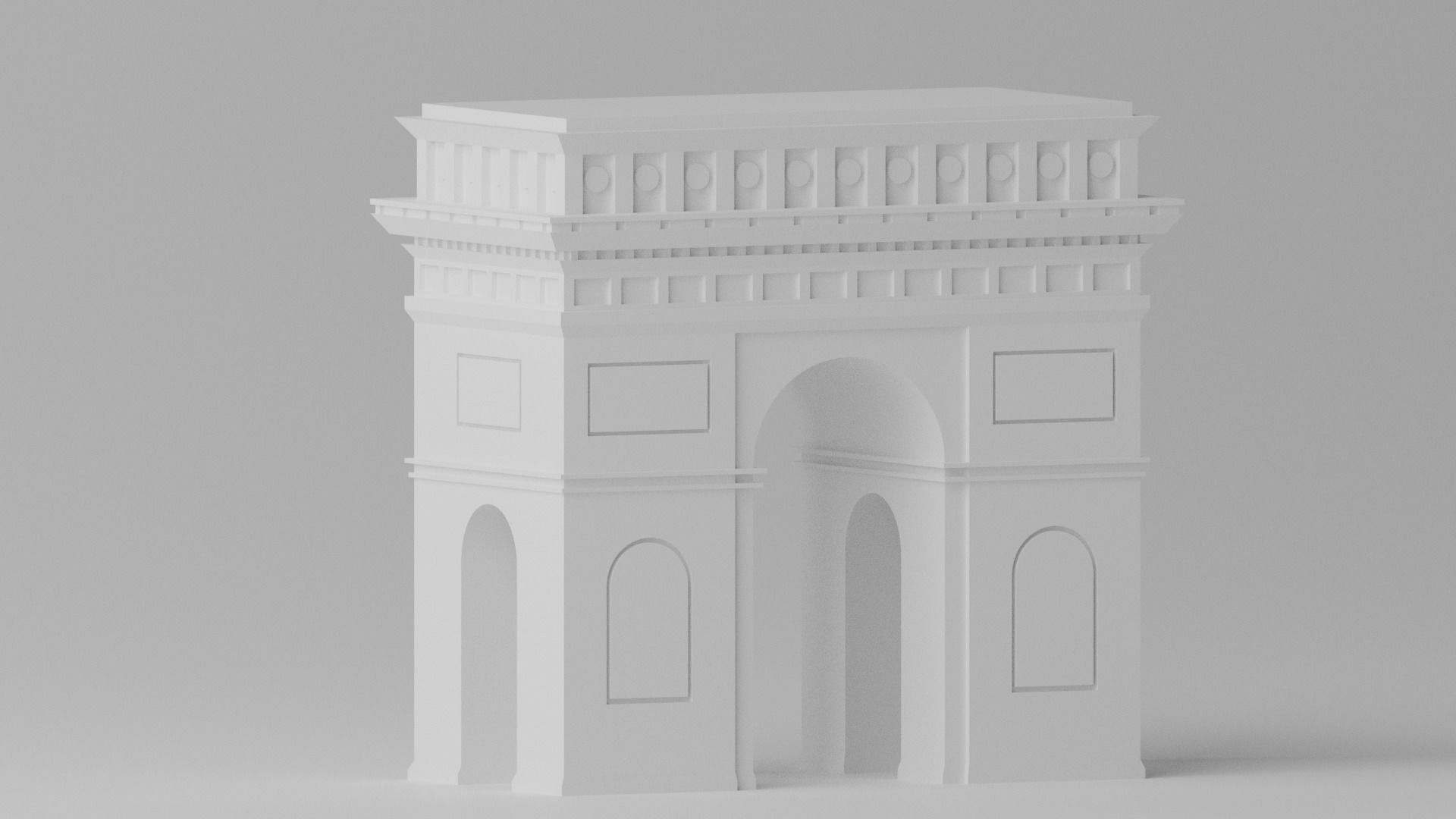 3D model Arc de Triomphe Paris France Landmark VR / AR / low-poly ...