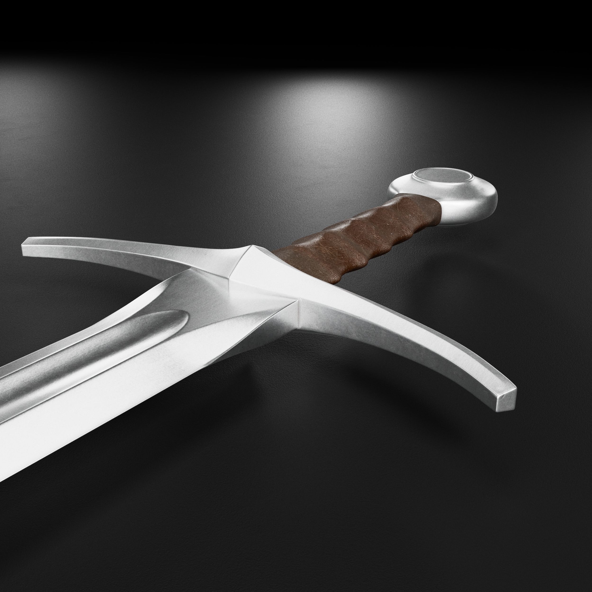 Medieval Sword 02 plus old texture and sheath 3D model rigged | CGTrader