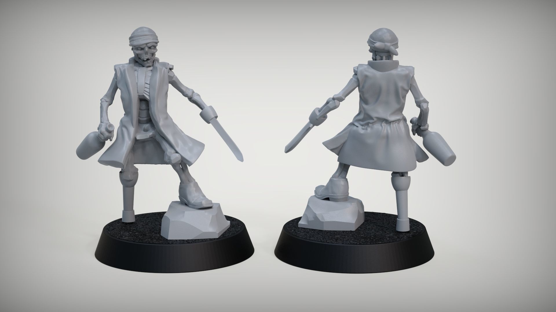 GANG OF SKELETON PIRATES 3D model 3D printable | CGTrader