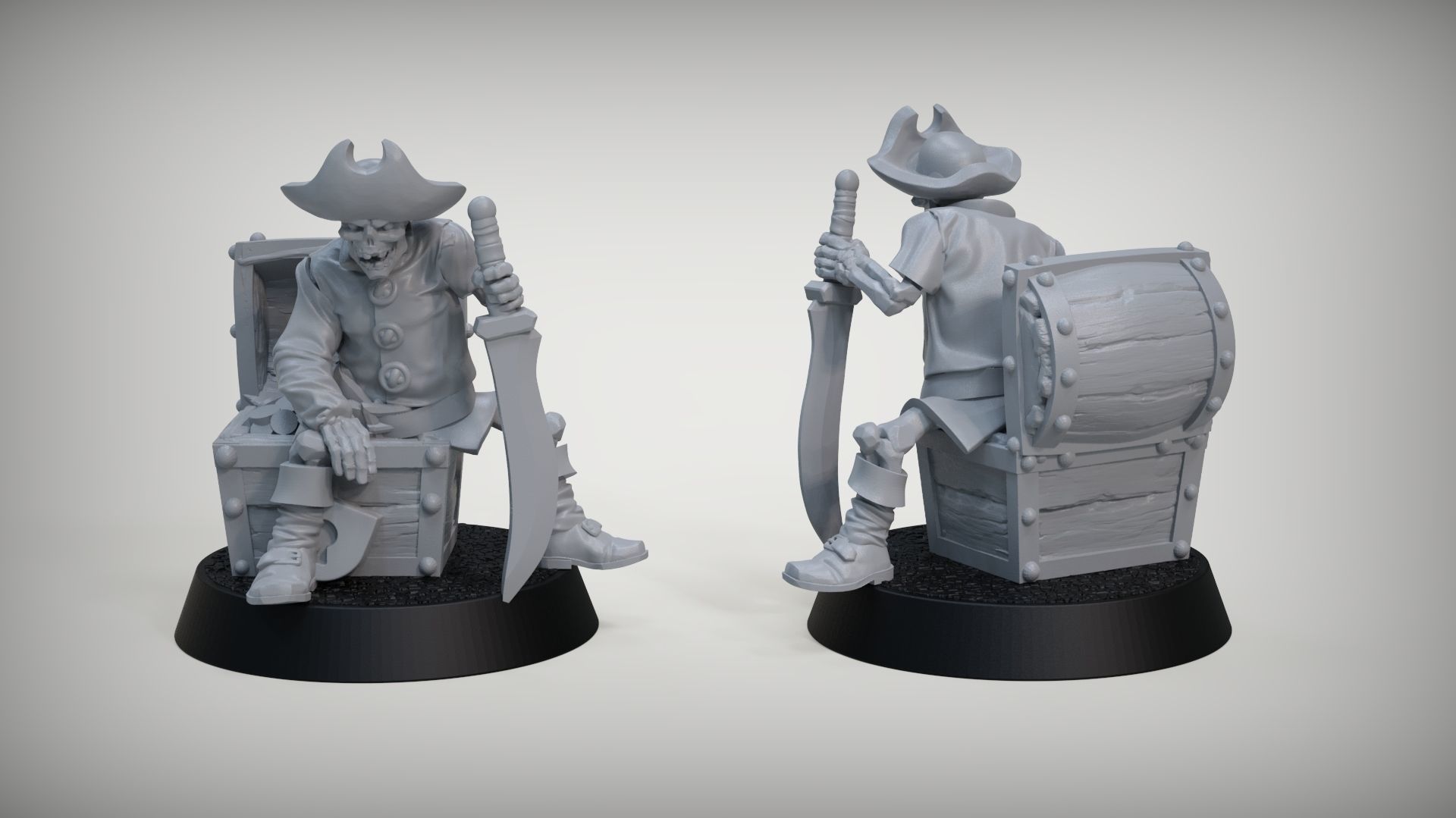 GANG OF SKELETON PIRATES 3D model 3D printable | CGTrader