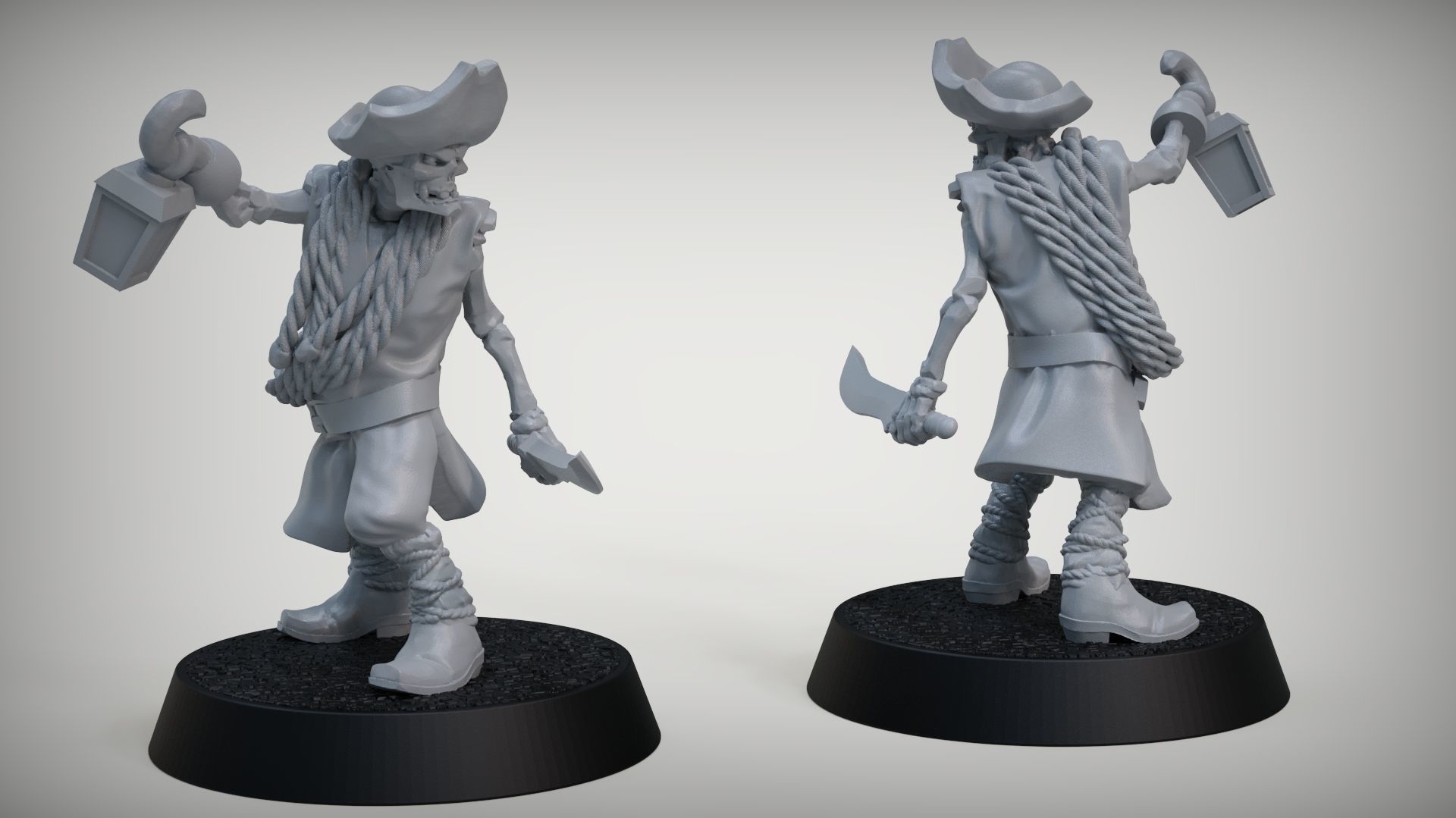 GANG OF SKELETON PIRATES 3D model 3D printable | CGTrader