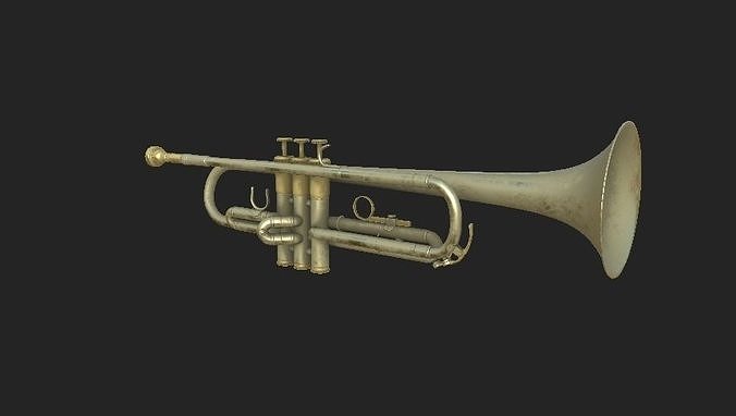 3D model Trumpet 4K PBR GameReady VR / AR / low-poly | CGTrader