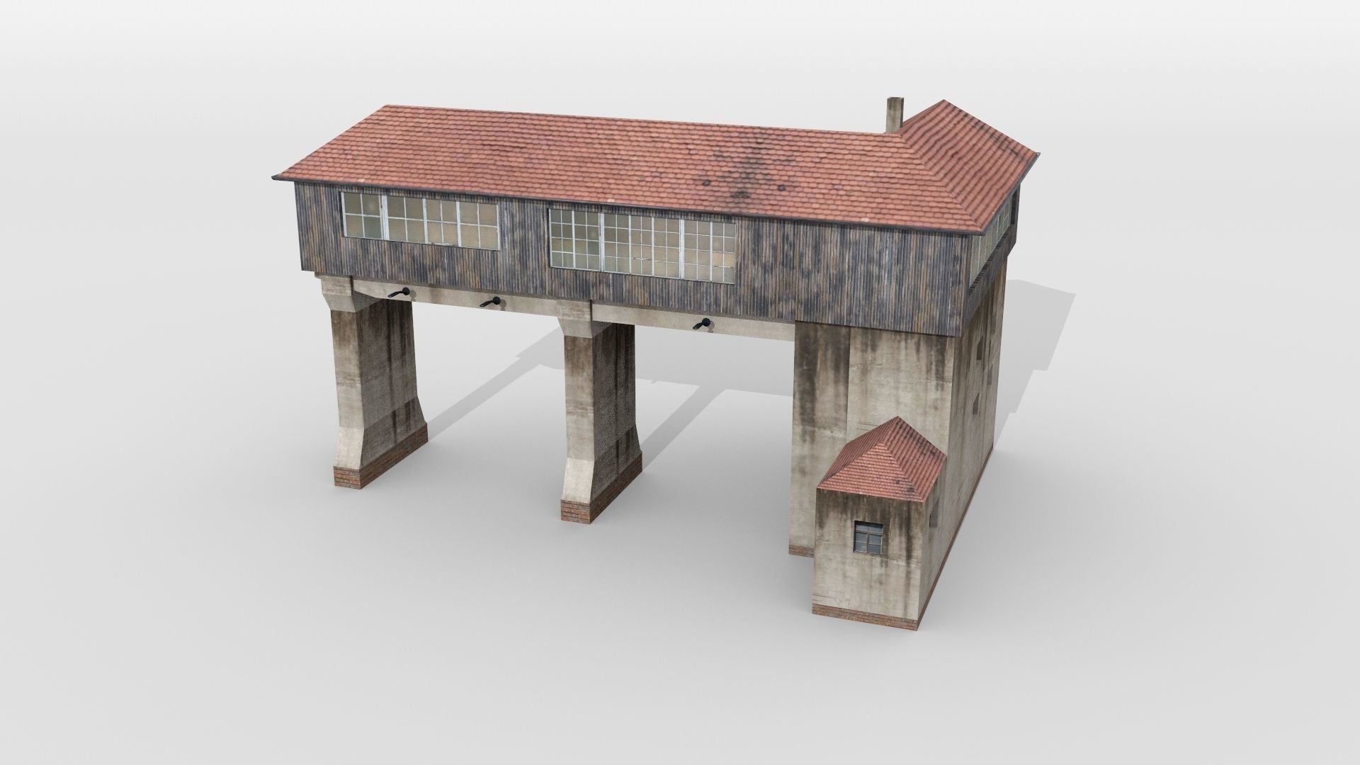 3D model Old gantry signal tower VR / AR / low-poly | CGTrader