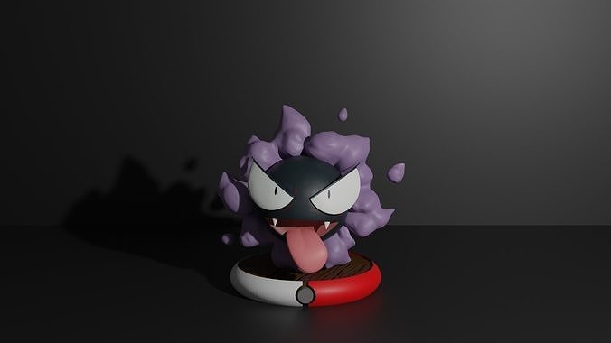 Gastly pokemon 3D print model 3D model 3D printable | CGTrader