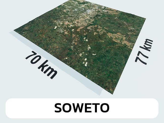 Soweto South Africa City Landscape 3D Model 3D model | CGTrader