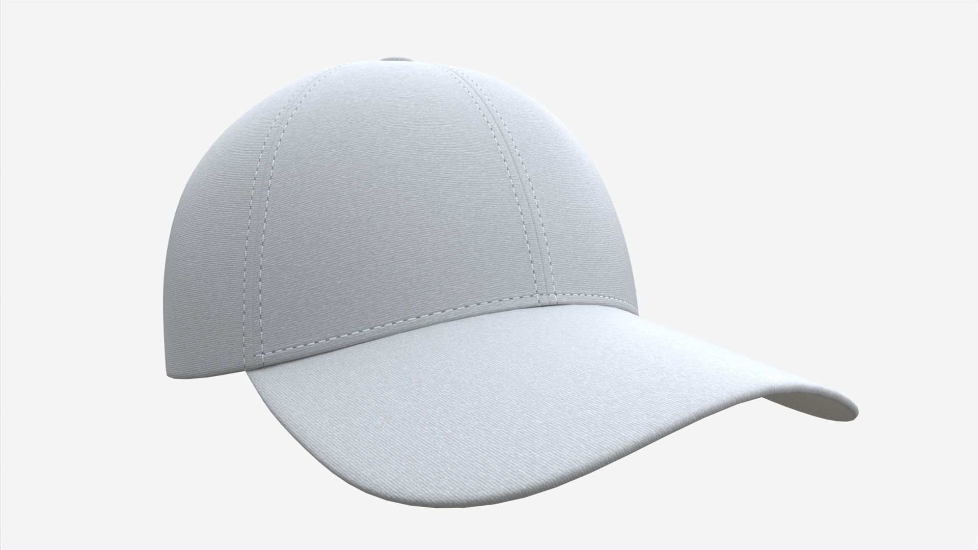 Baseball Cap Fabric Mockup White 3D model | CGTrader