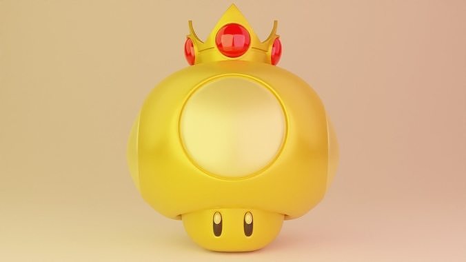 Gold Mushroom Mario 3D model | CGTrader
