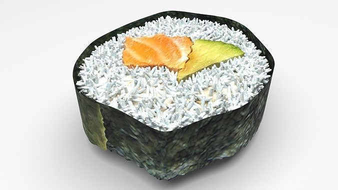 Sliced Sushi Roll 3D model | CGTrader