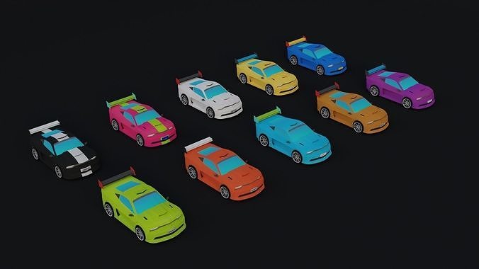 3D model Sport Car Pack Game Asset 2 VR / AR / low-poly | CGTrader