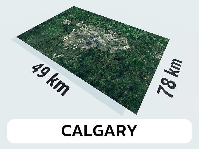 Calgary Canada City Landscape 3D Model 3D model | CGTrader