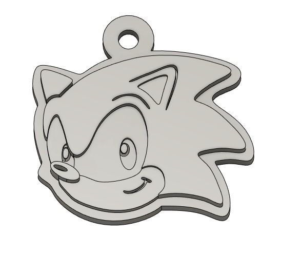 Sonic keychain print model 3D 3D model 3D printable | CGTrader