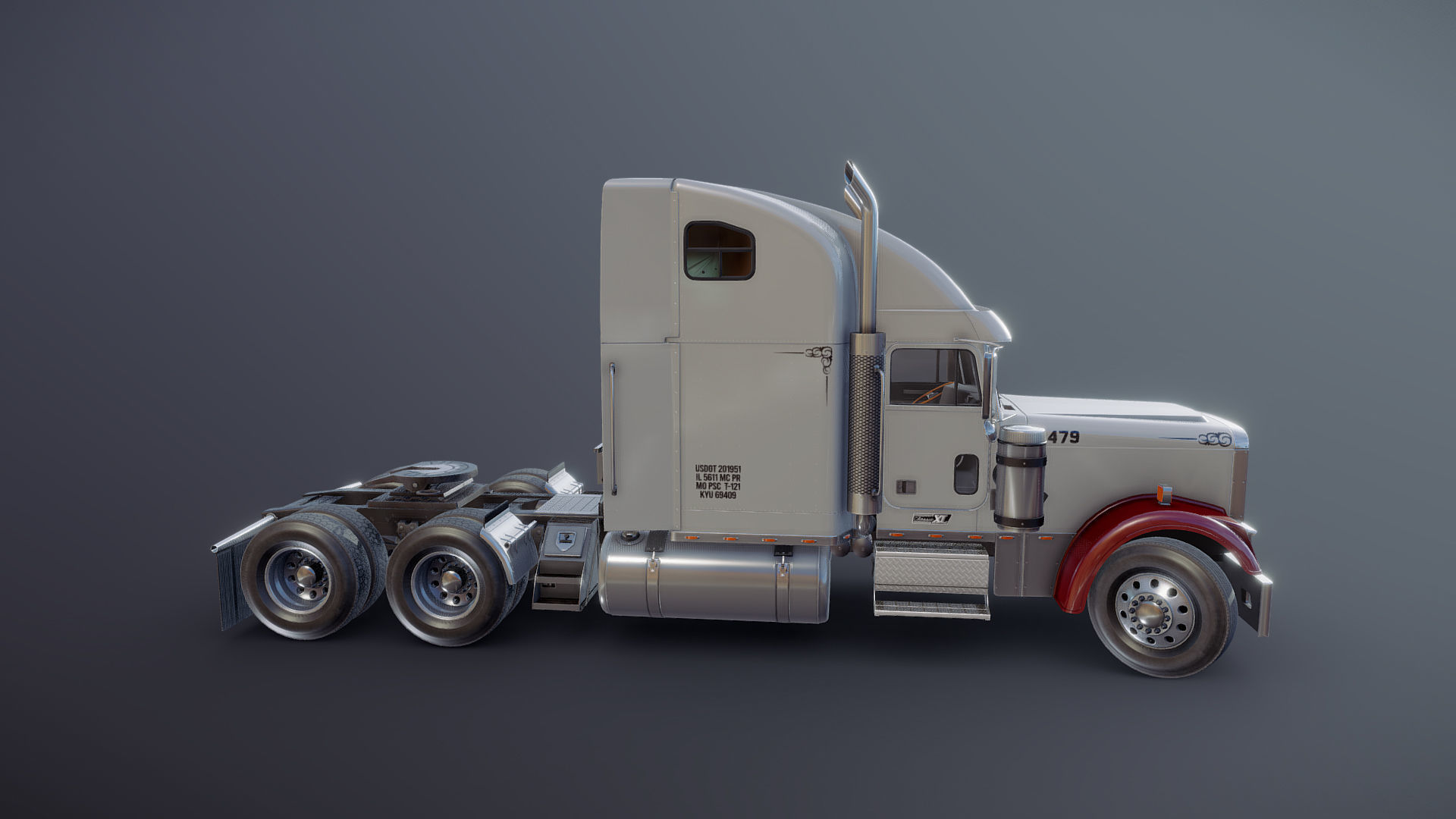 3D model Freightliner Classic XL semitruck VR / AR / low-poly | CGTrader