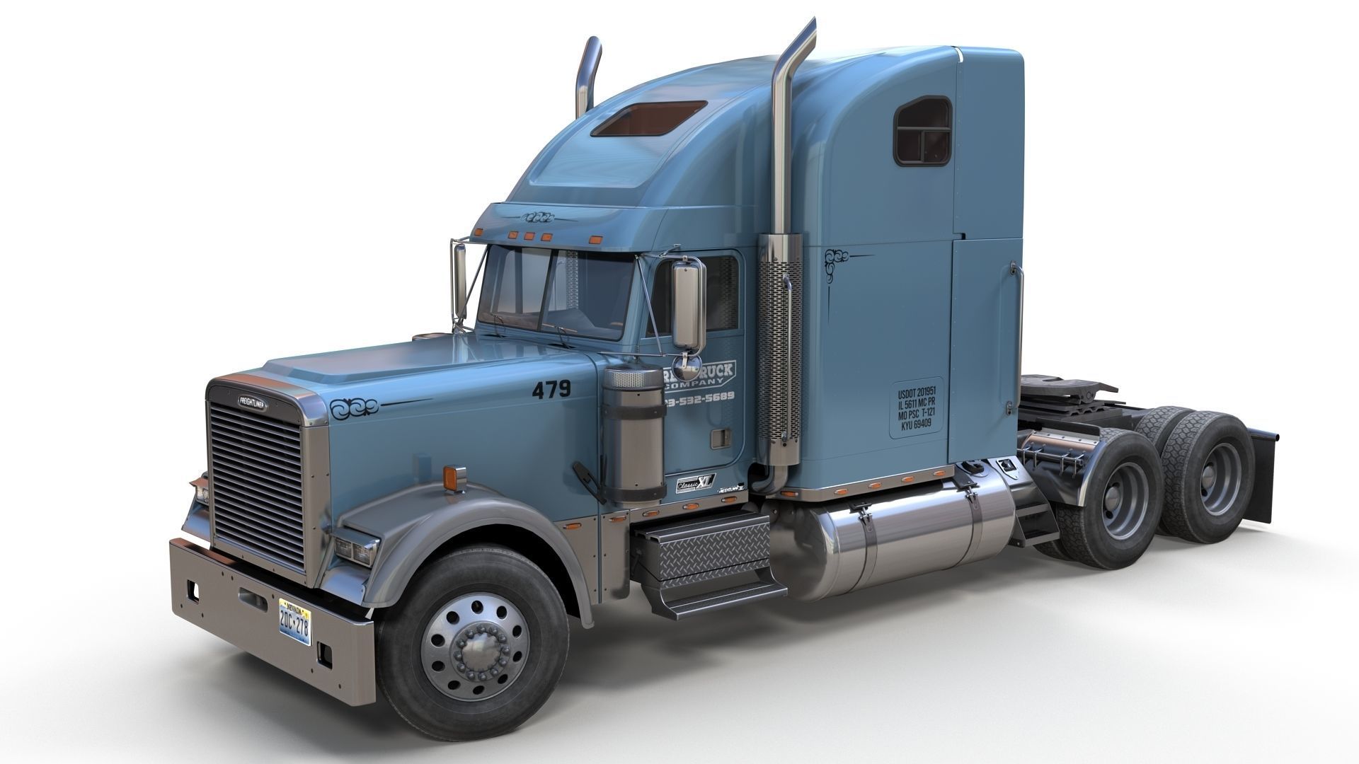 3D model Freightliner Classic XL semitruck VR / AR / low-poly | CGTrader