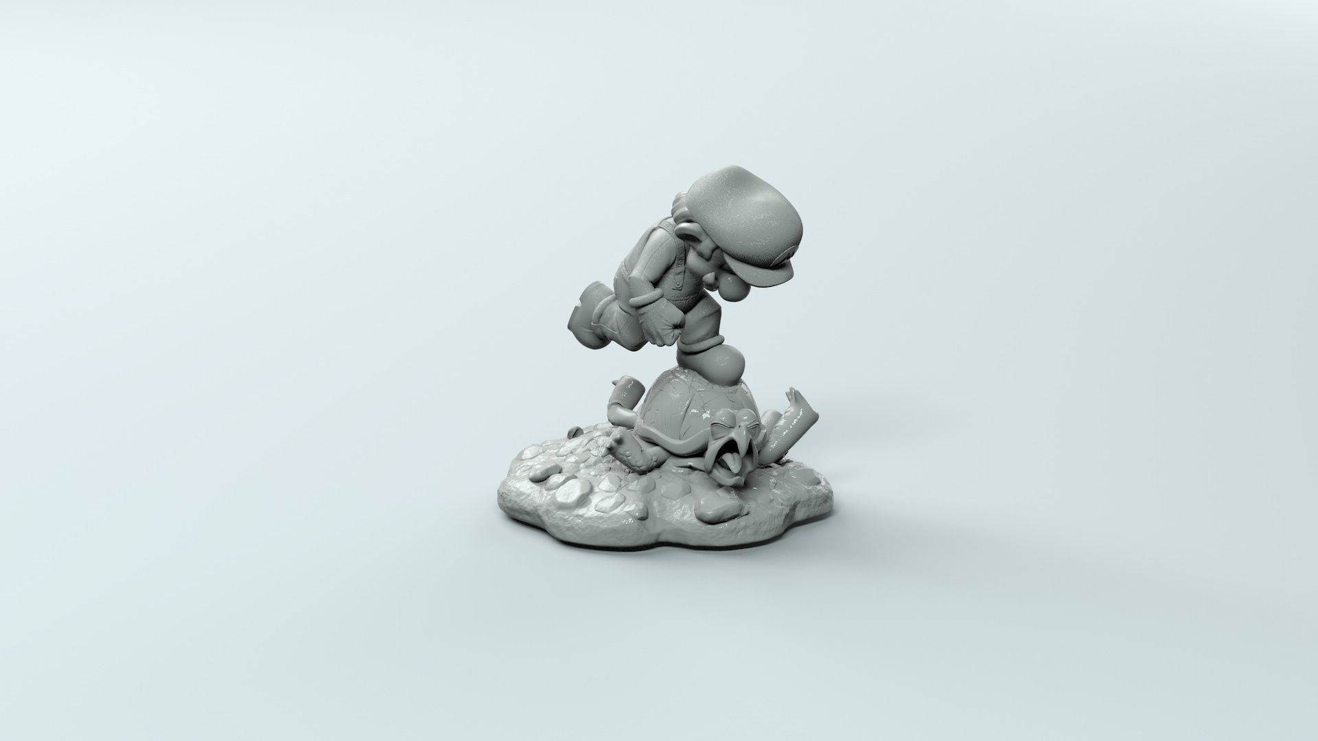 Super Mario and his turtle - 3D Print 3D model 3D printable | CGTrader