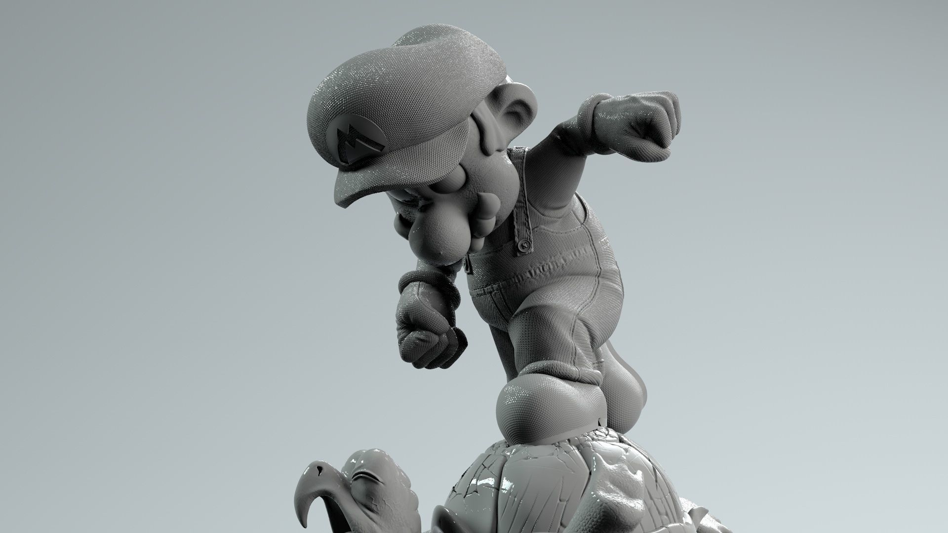 Super Mario and his turtle - 3D Print 3D model 3D printable | CGTrader