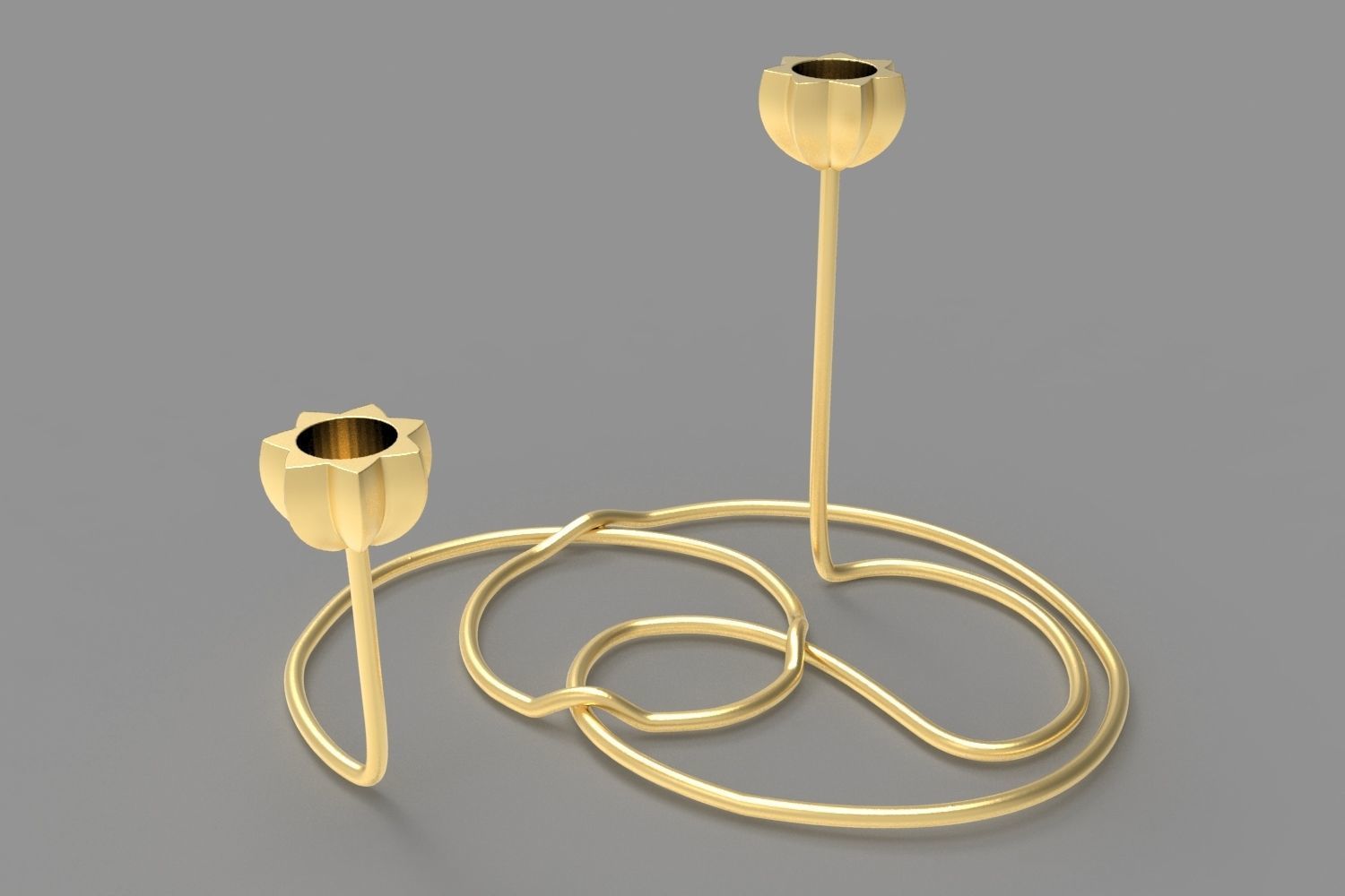 Rope Candelabrum 3D Printing Candle Holder 3D model 3D printable | CGTrader