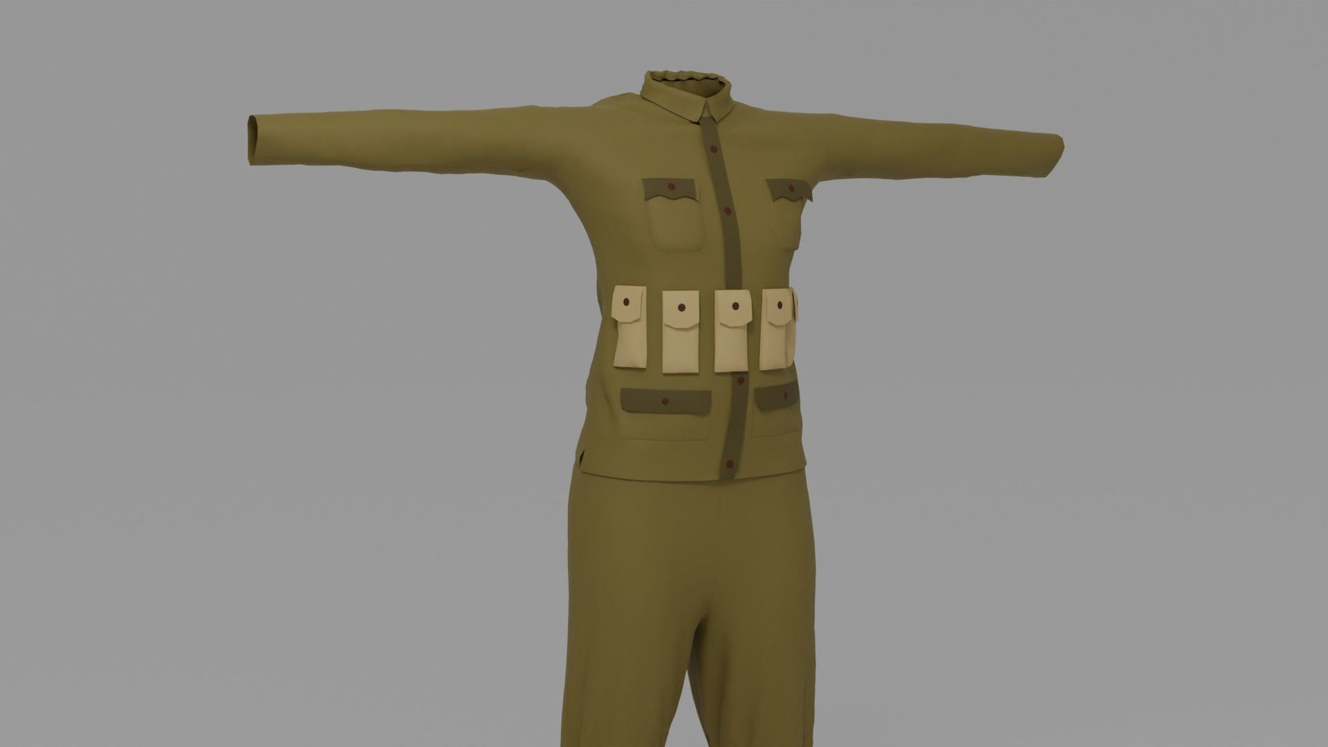 3D model WW1 Soldier Uniform VR / AR / low-poly | CGTrader