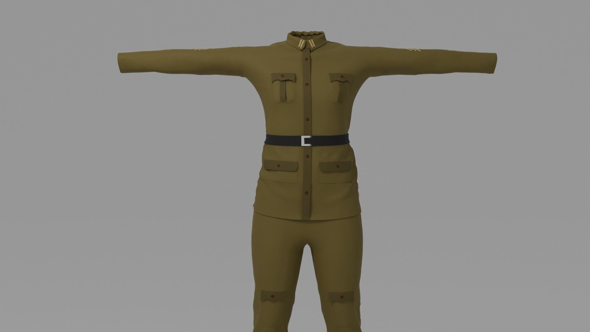 3D model WW2 Soldier Uniform VR / AR / low-poly | CGTrader