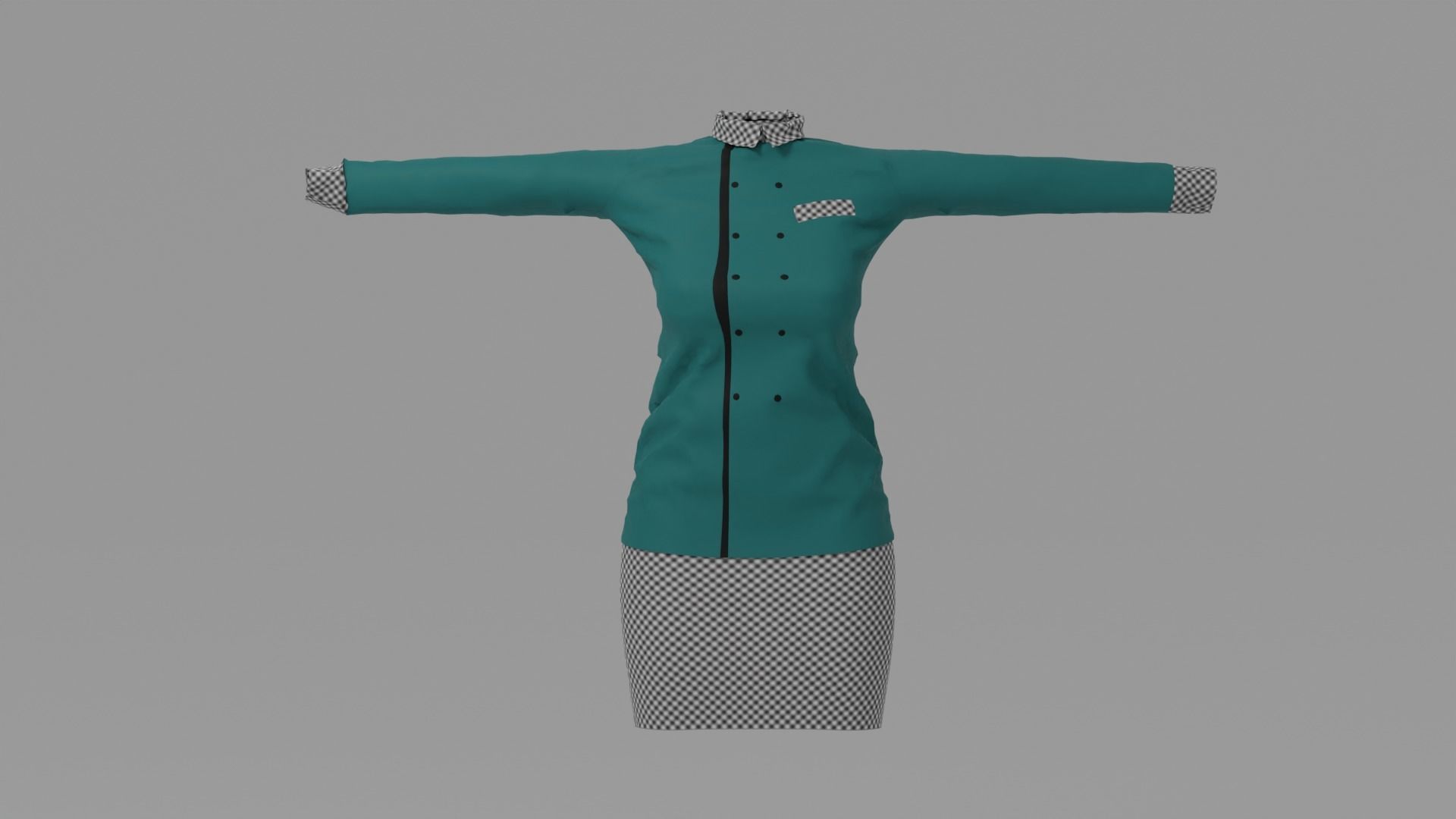 3D model Chef Woman Uniform VR / AR / low-poly | CGTrader