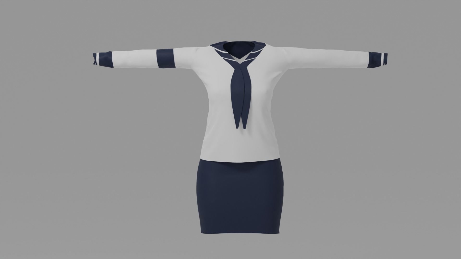 3D model Sailor Woman Uniform VR / AR / low-poly | CGTrader