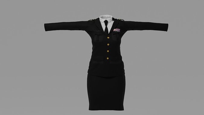 3D model General Woman Uniform VR / AR / low-poly | CGTrader