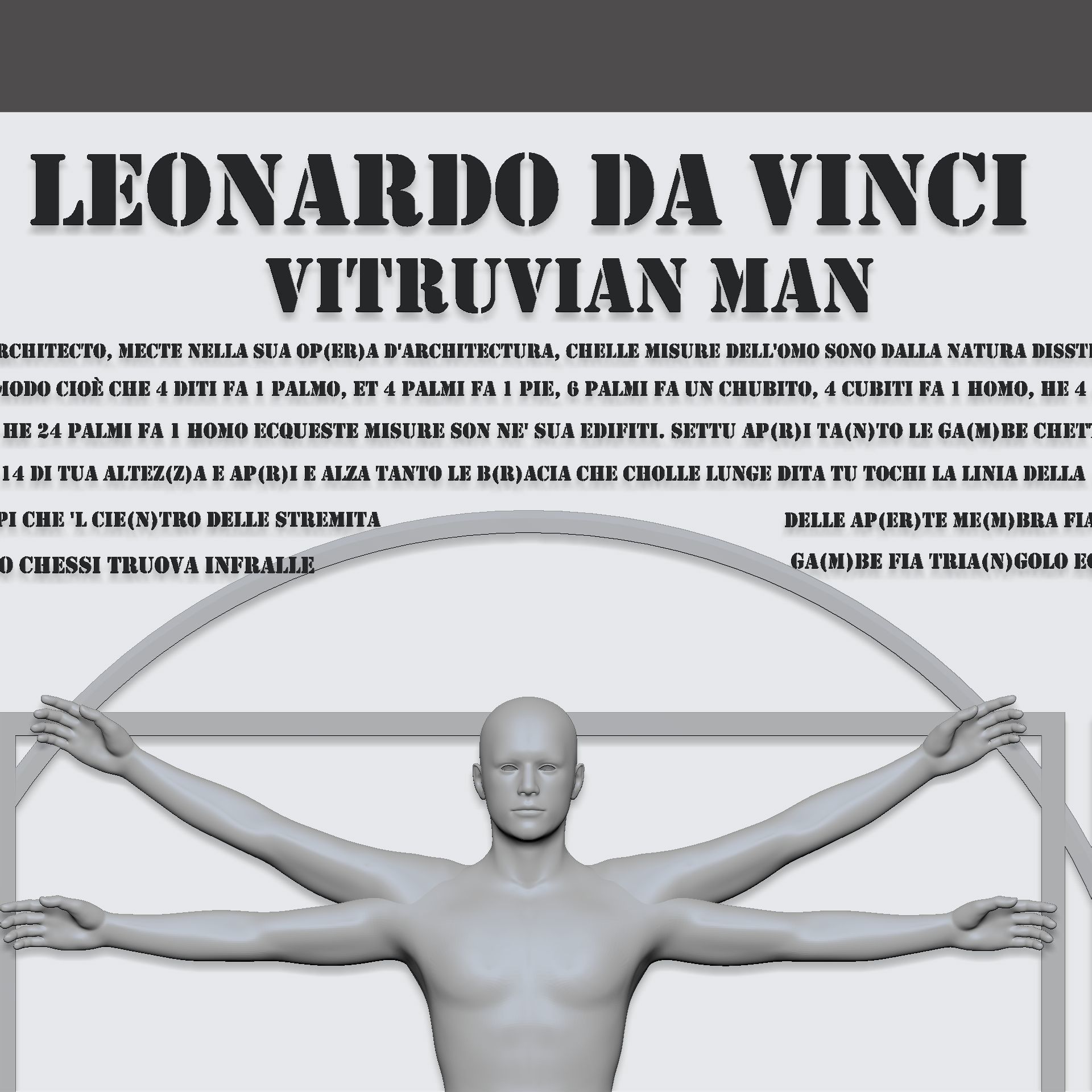 leonardo da vinci vitruvian man 3D model | CGTrader