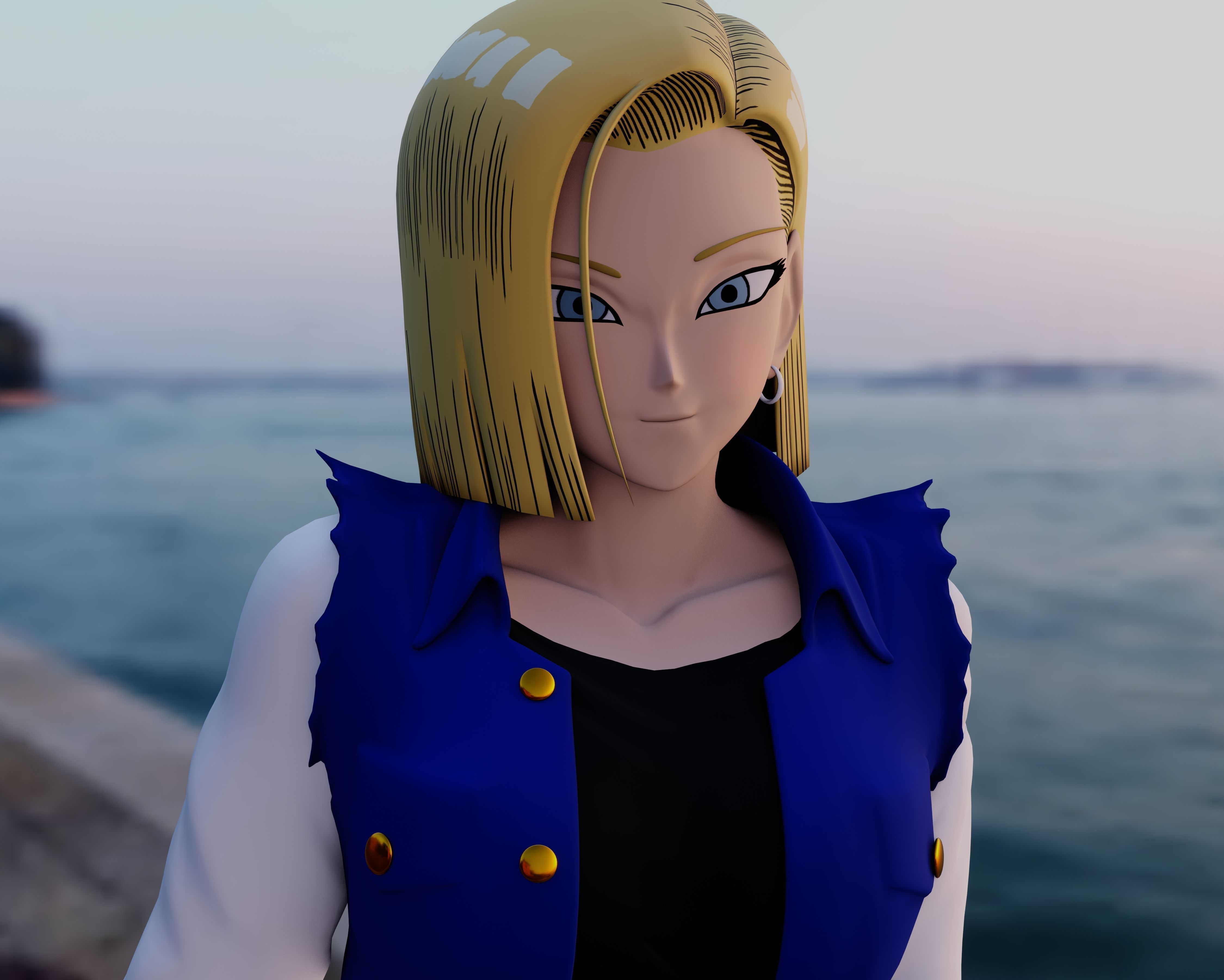 Android 18 Mesh 3D Dragon Ball Mesh free 3D model 3D printable | CGTrader