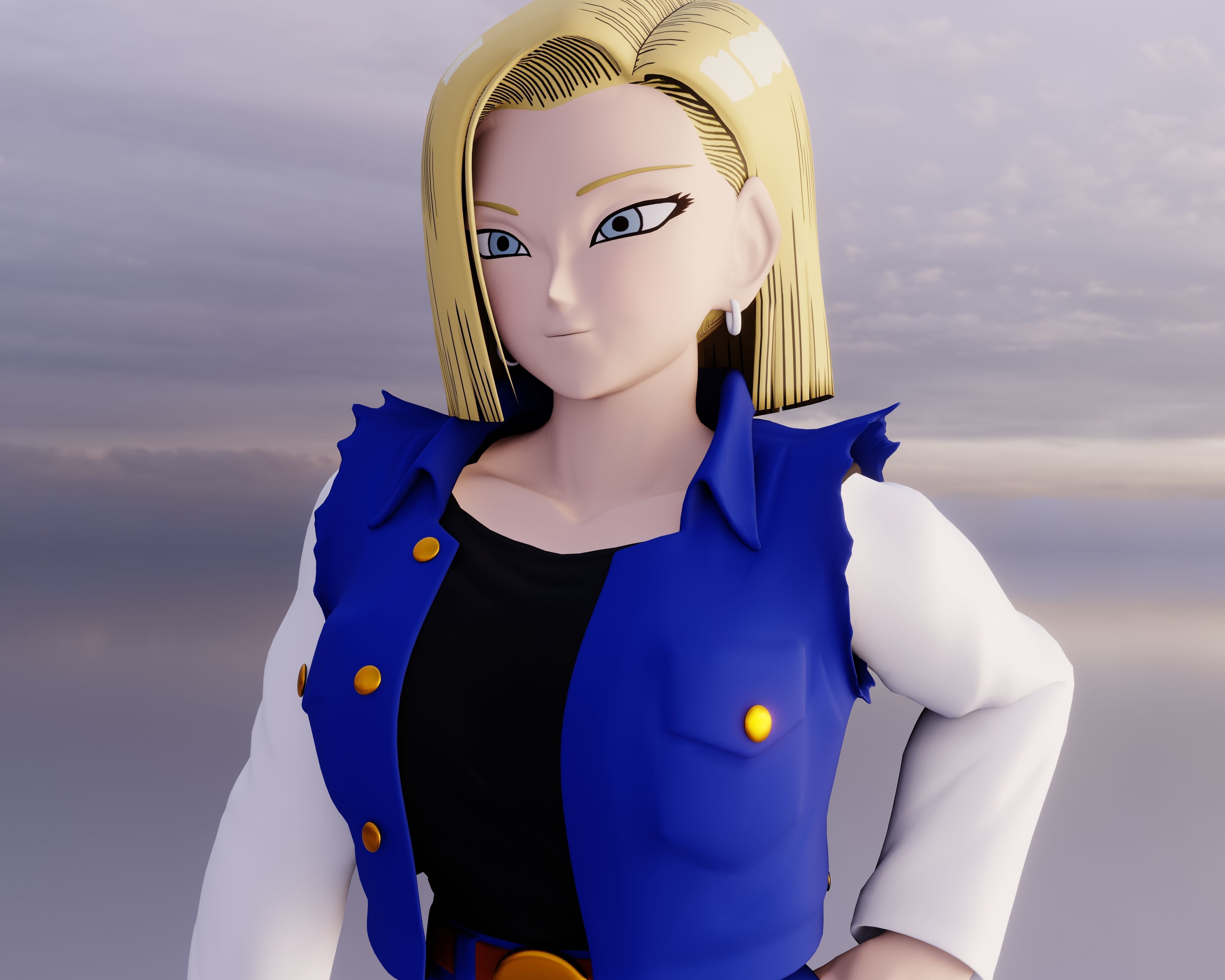 Android 18 Mesh 3D Dragon Ball Mesh free 3D model 3D printable | CGTrader